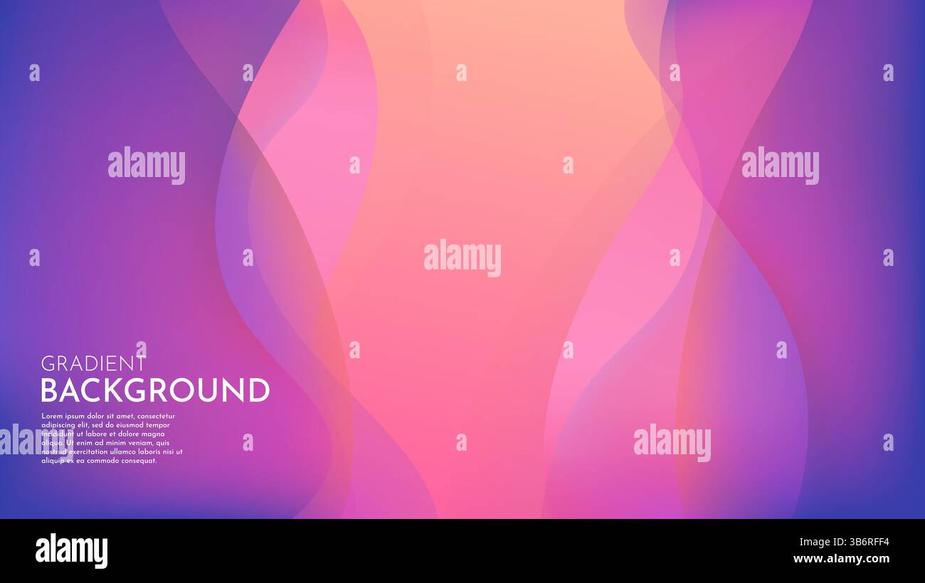 Vector illustration. Purple abstract background with smooth wavy ...