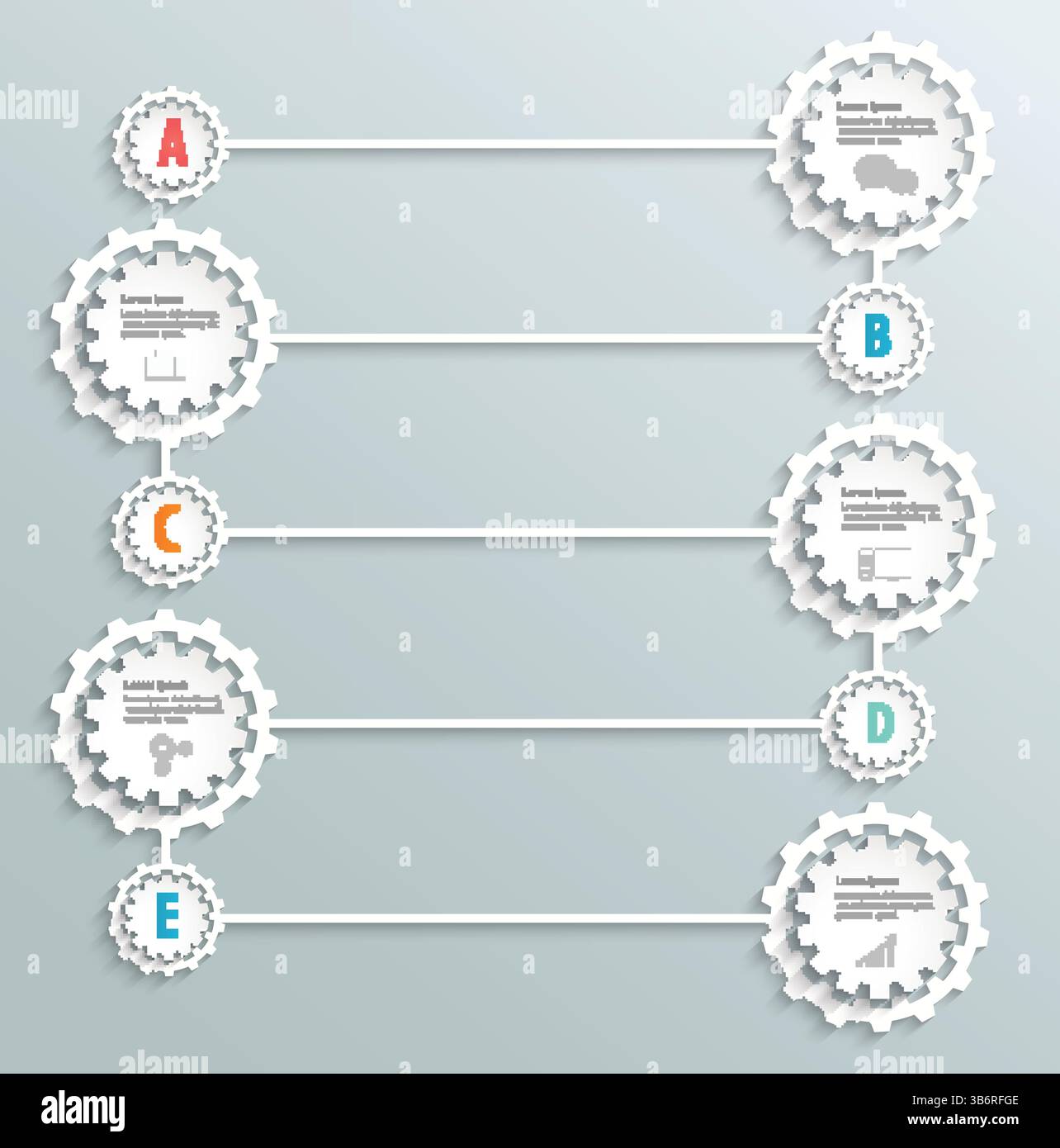 Paper design infographic with icons, geometric paper forms Stock Vector ...