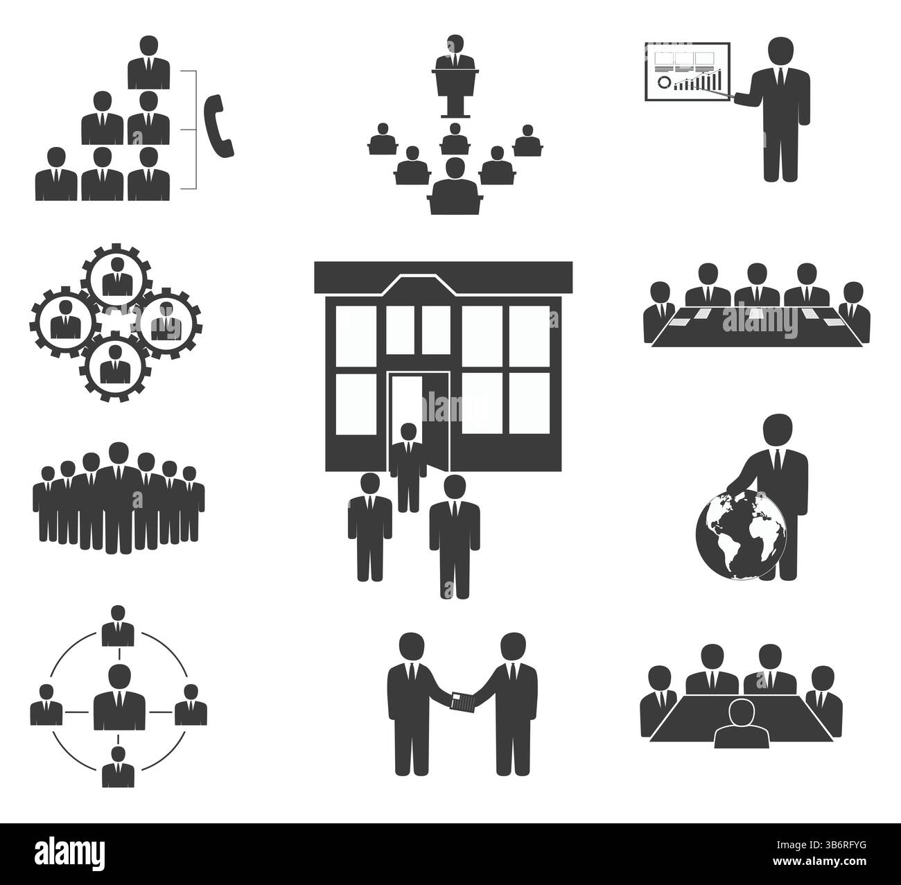 Business people. Office icons, conference Stock Vector Image & Art - Alamy