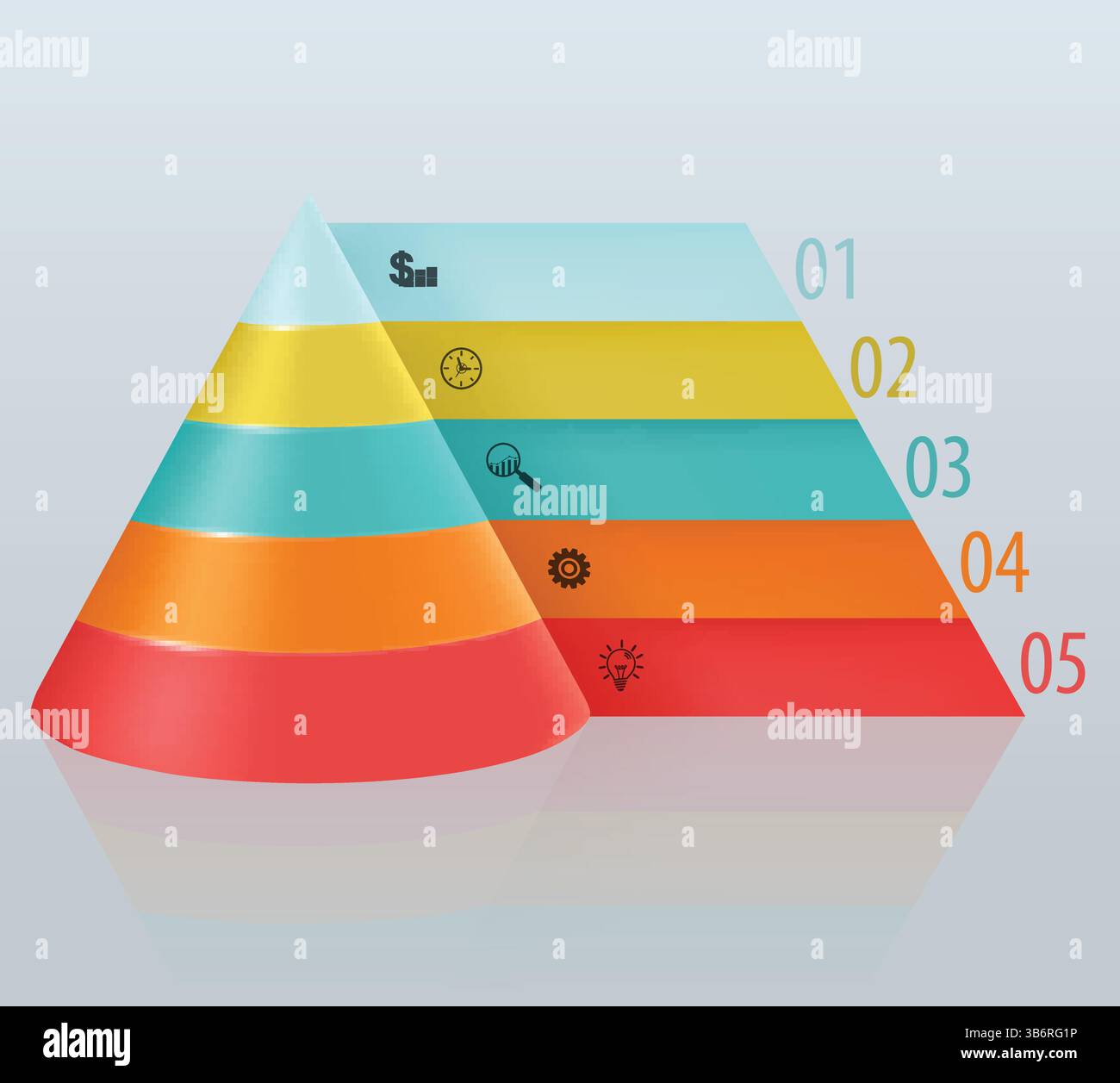 Financial pyramid with numbered tabbed Stock Vector Image & Art - Alamy