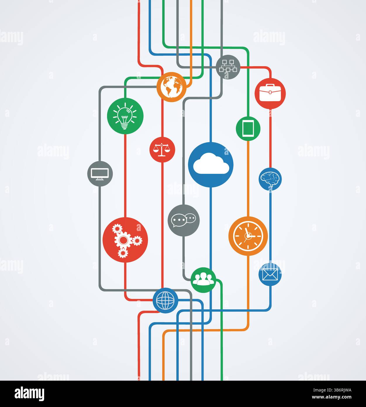 Global information flow Stock Vector Images - Alamy