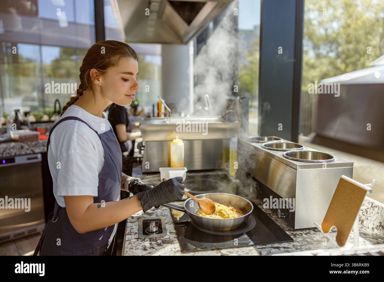 Young talented chef creating hi-res stock photography and images - Alamy