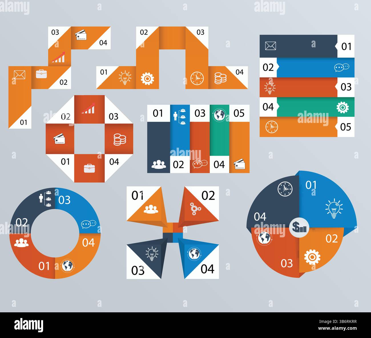 Rising bar graph icon set Stock Vector Images - Alamy