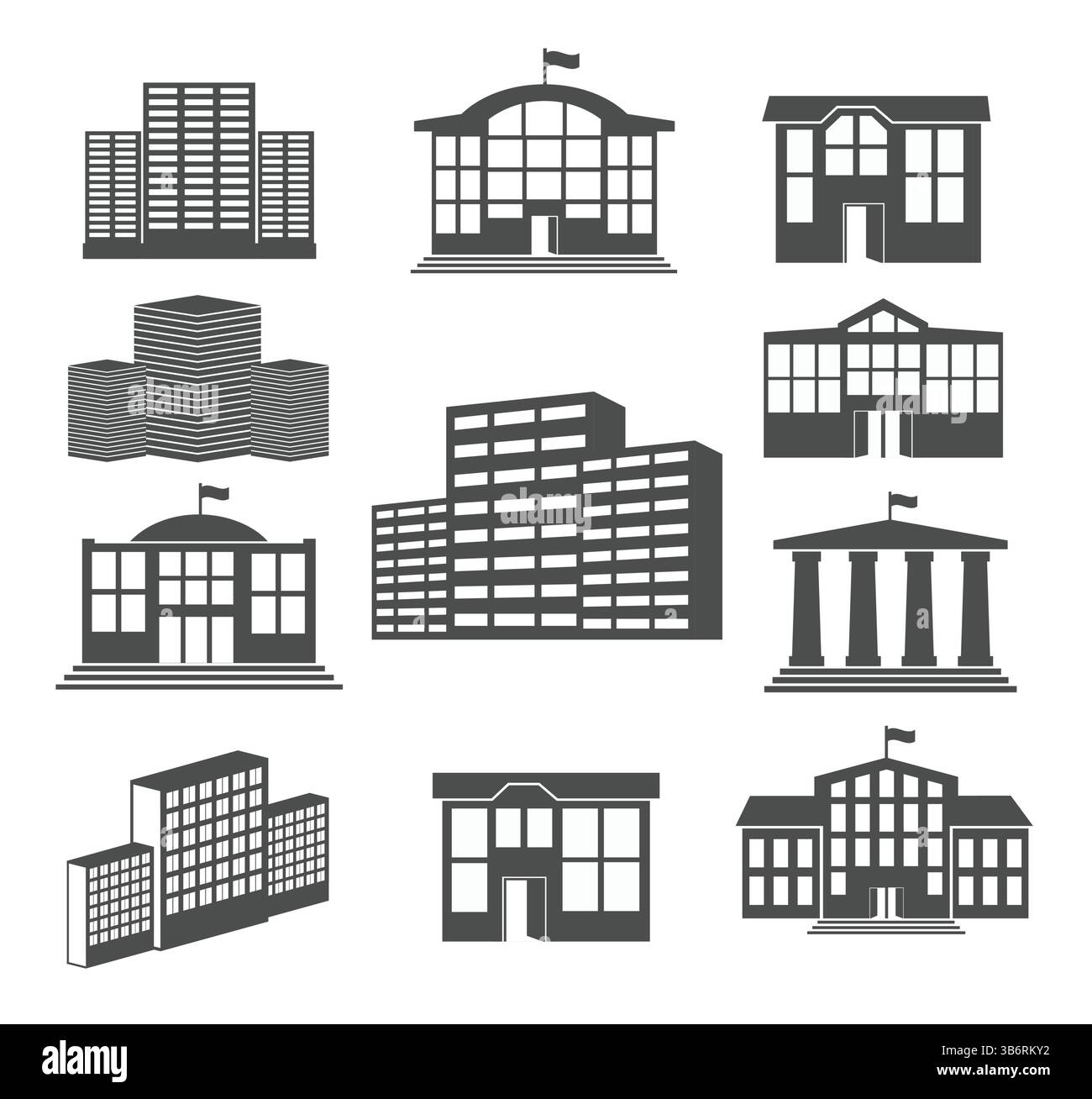 House icon set. Business buildings Stock Vector Image & Art - Alamy