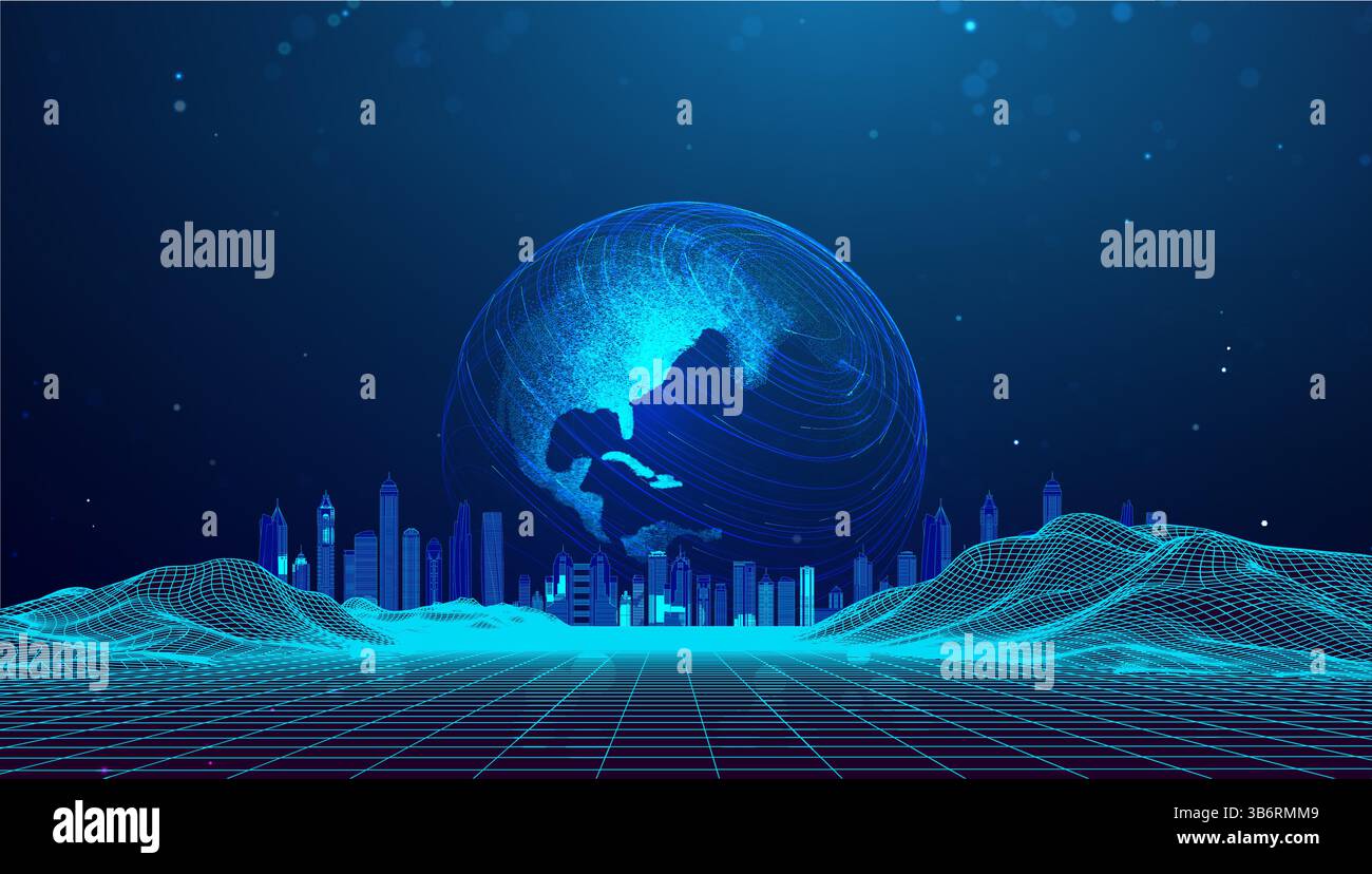 Background World Tech Network Globe Map Global Abstract Connect Future ...