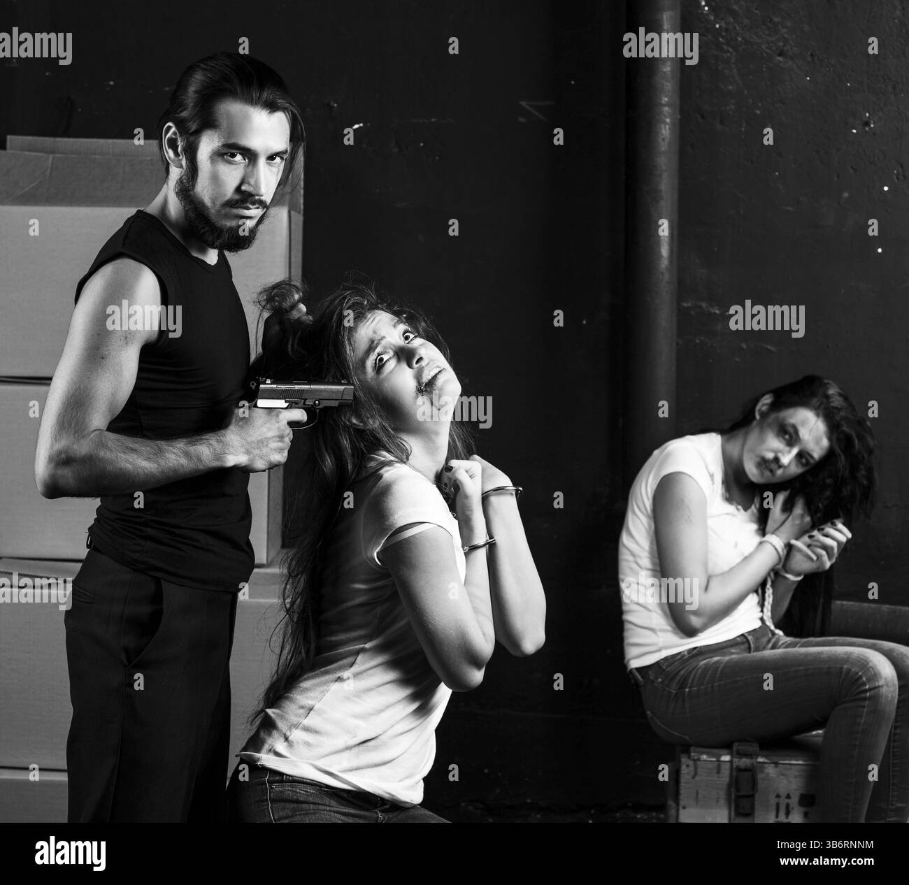 Crime. Two beautiful girls in the Business clothing kidnapped by ...