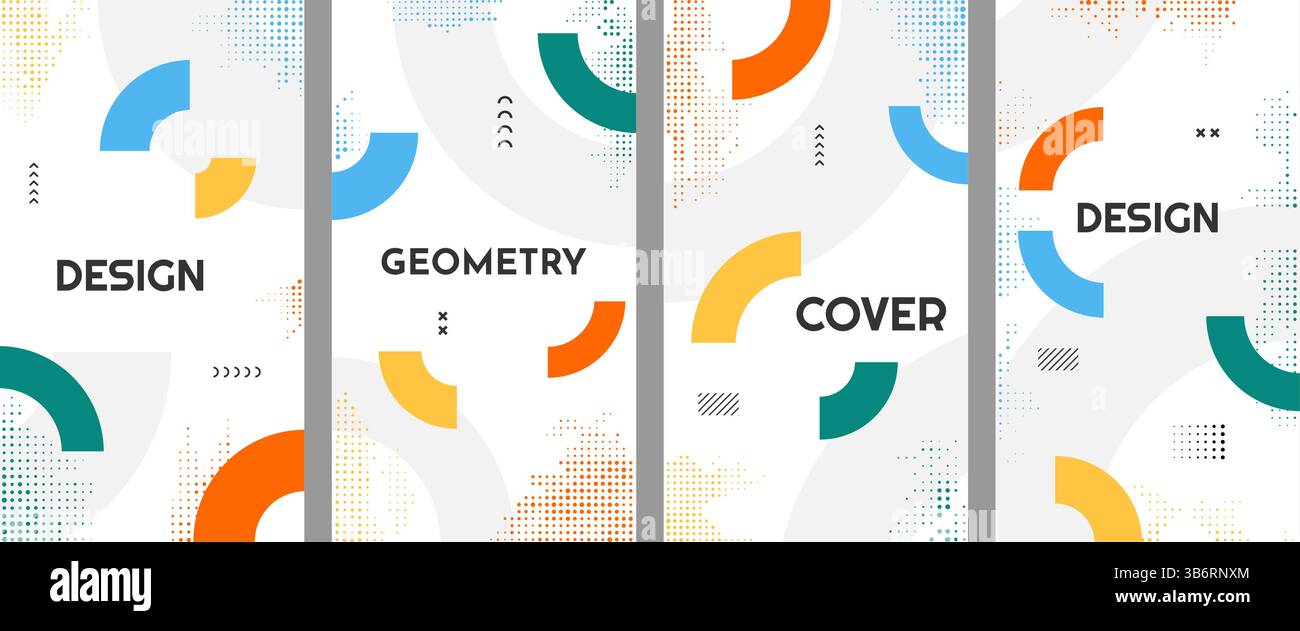 Vector illustration. Abstract vibrant color vertical background set ...