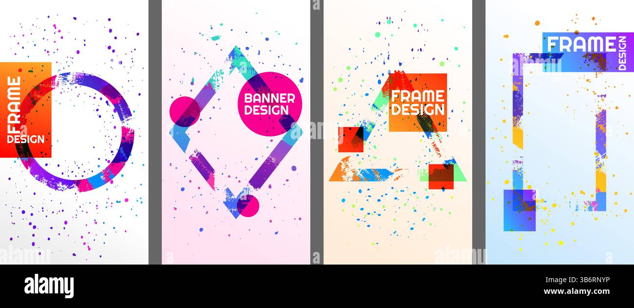 Vector illustration. Modern Art graphics. Ink paint splash. Brush ...