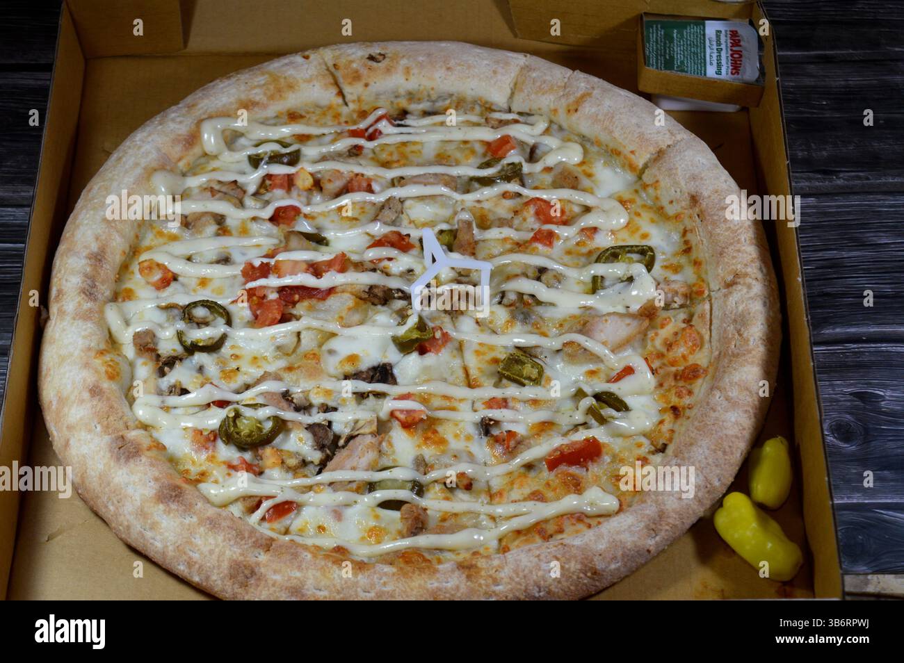 Cairo, Egypt, April, 1 2025: Papa John's Pizza, an American pizza ...