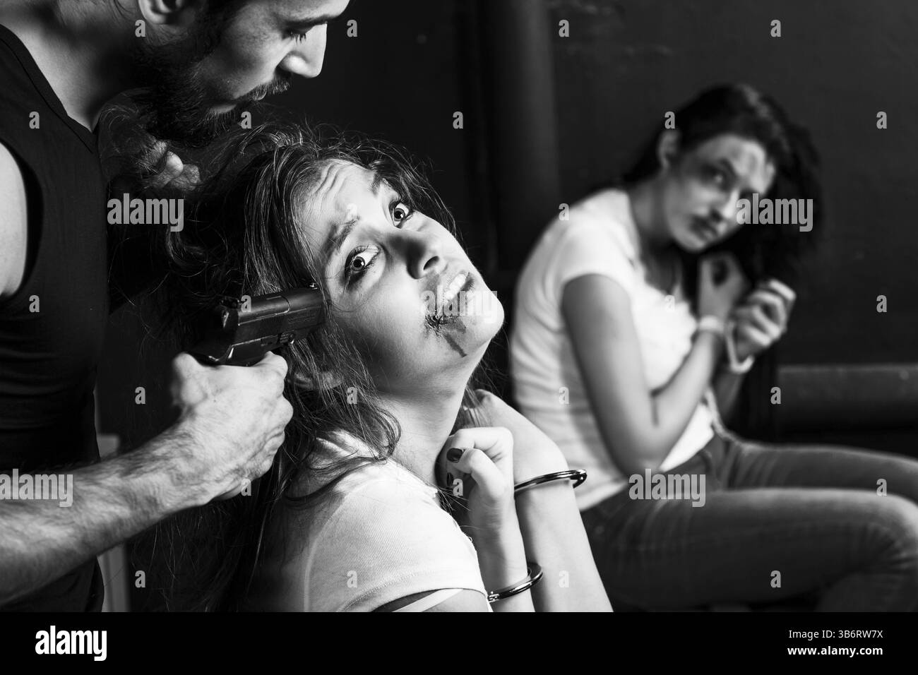 Crime. Two beautiful girls in the Business clothing kidnapped by ...