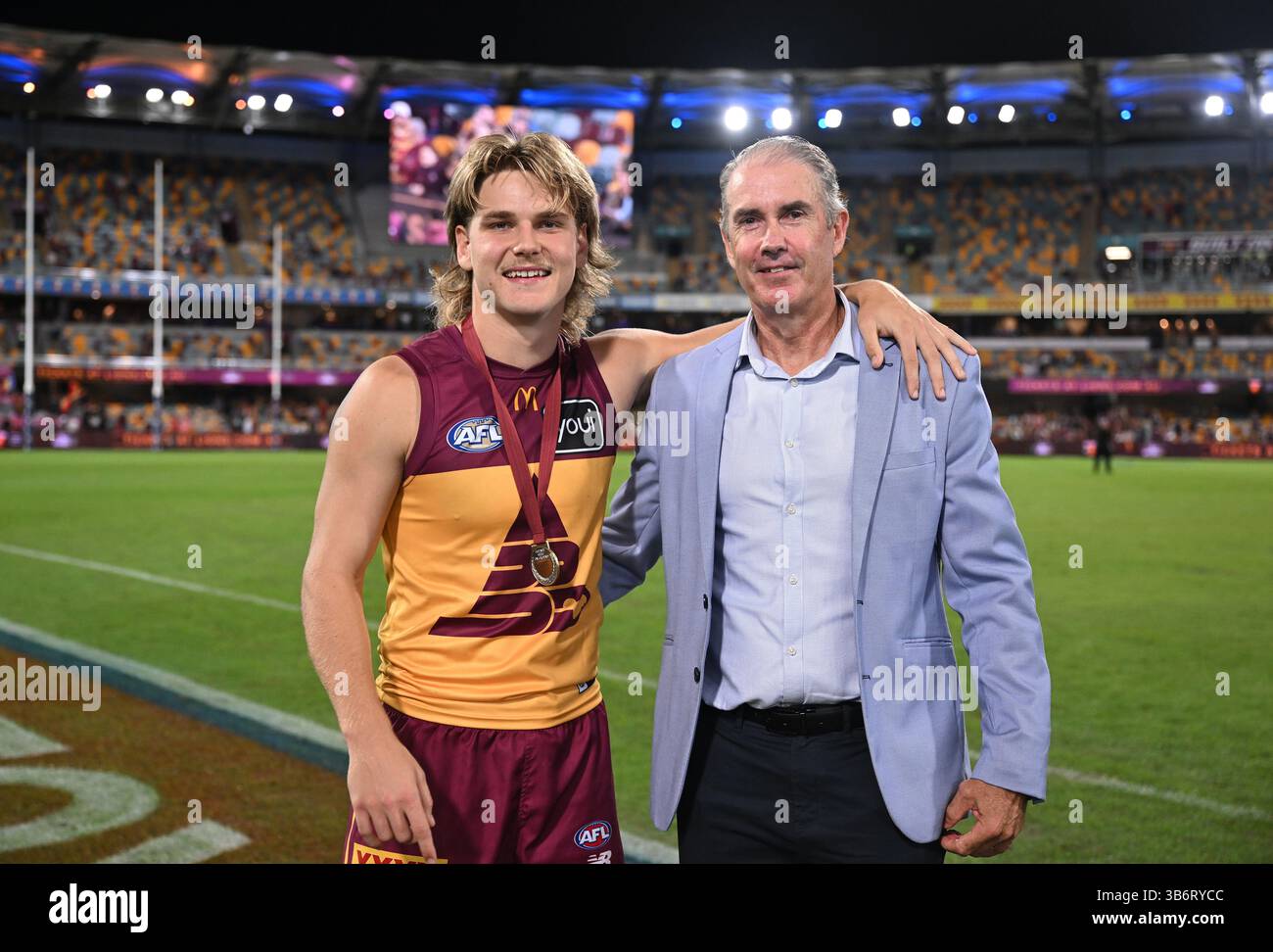 Brisbane, Australia. 04th May, 2025. Will Ashcroft of the Lions poses ...