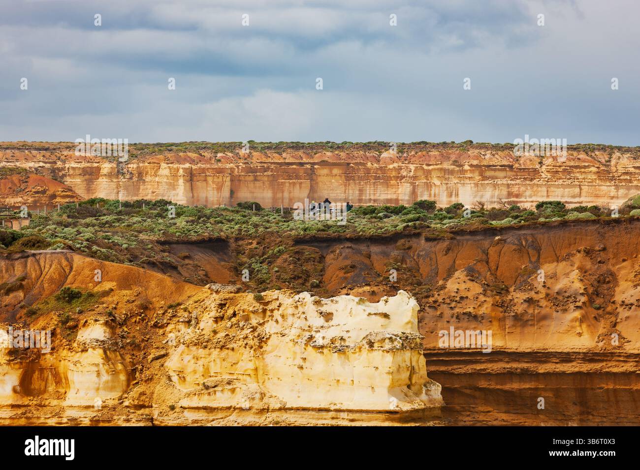Cliff face in Loch Ard Gorge. Steep cliffs running through Port ...