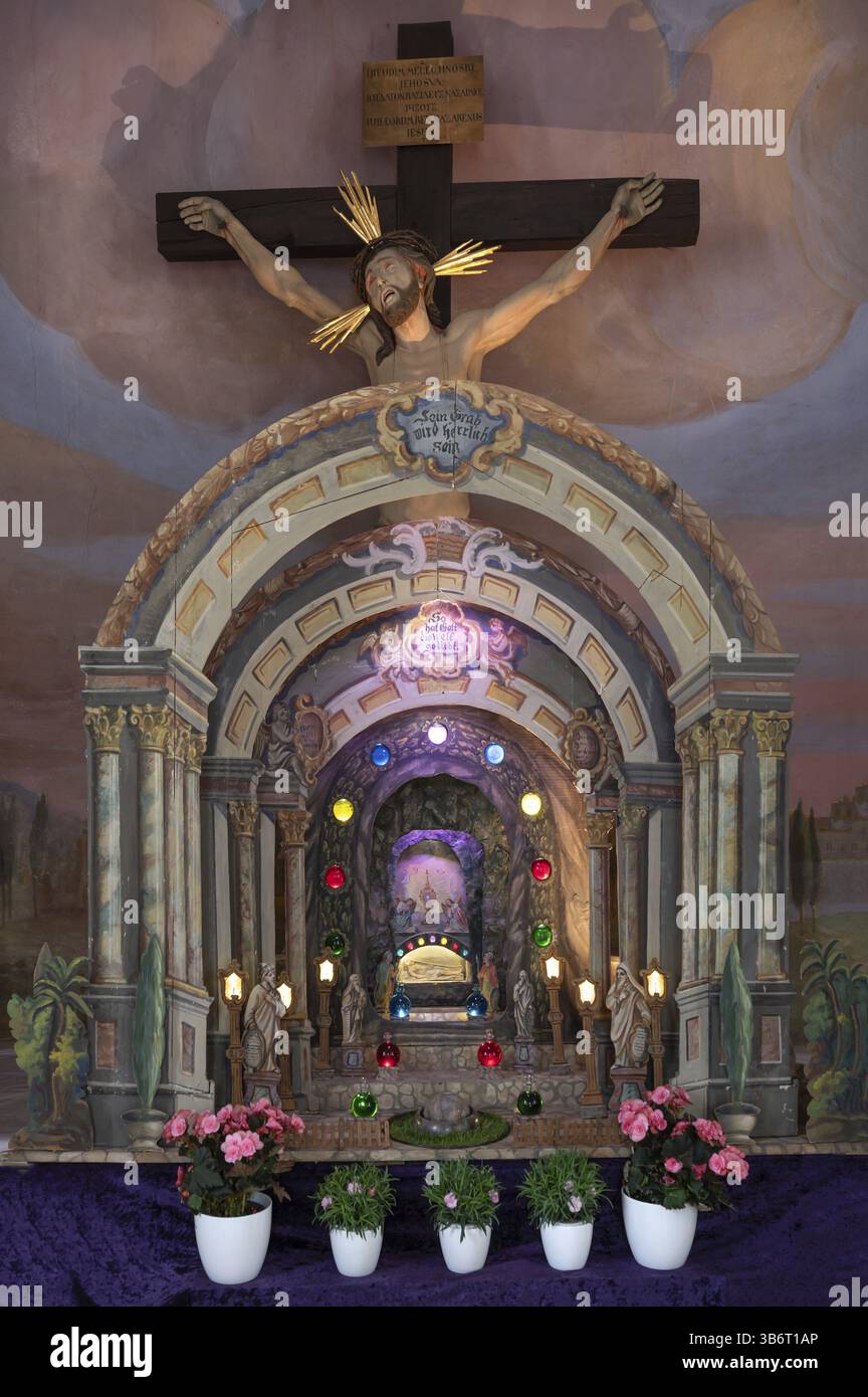 Miniature replica of a Holy Sepulchre in the chapel at the parish ...