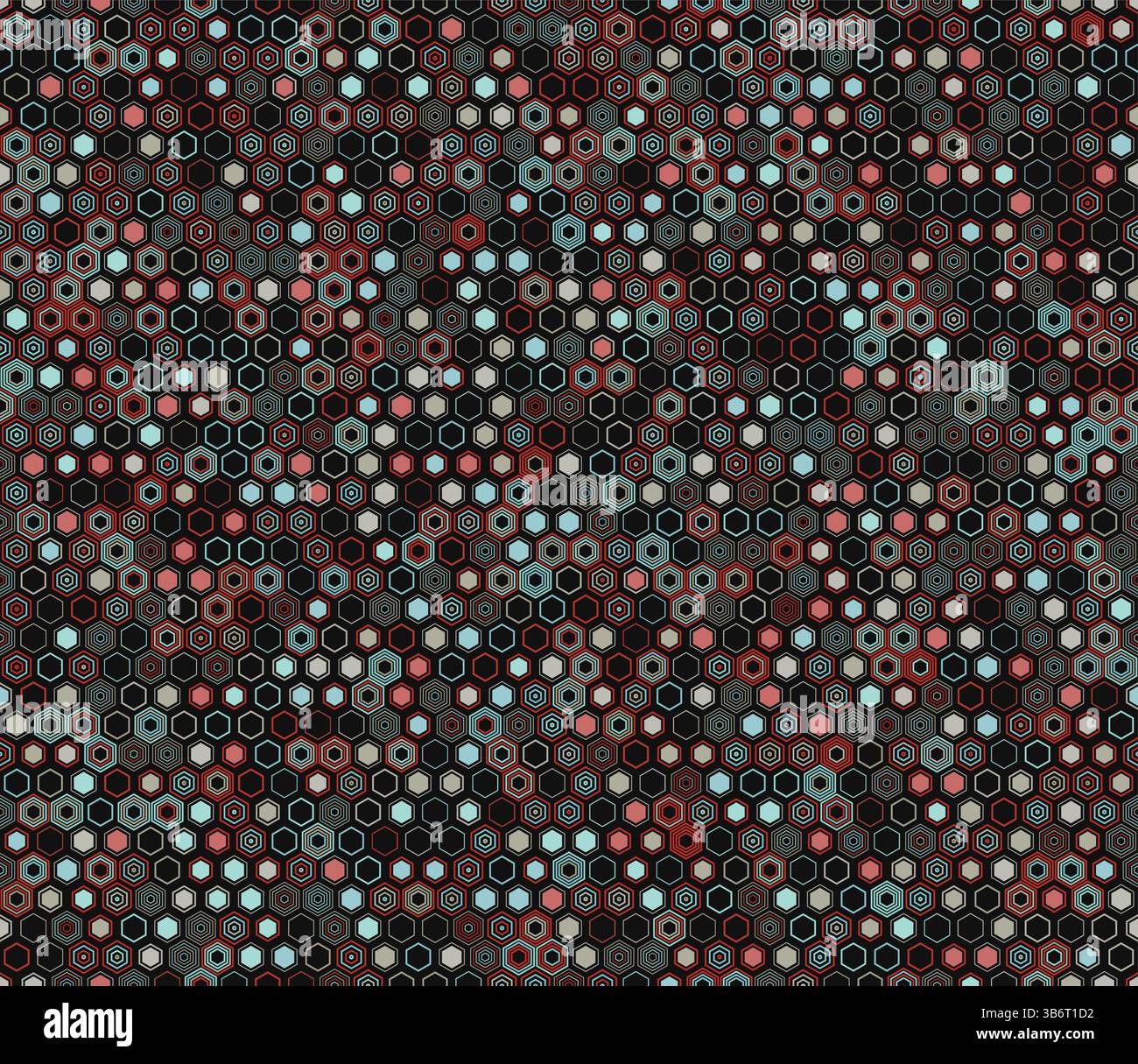 Hexagon pattern geometric design. Geometric elements of varied style and color. Regular hexagon ...