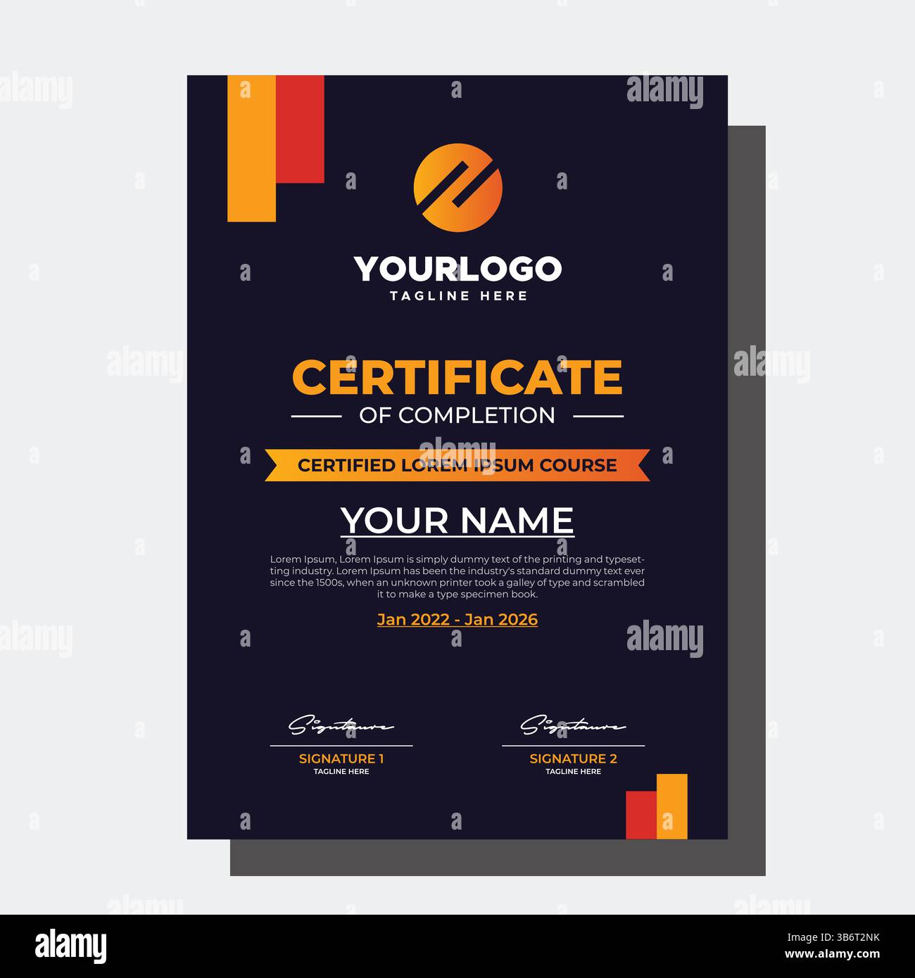 Creative and Clean Certificate Template Stock Vector Image & Art - Alamy