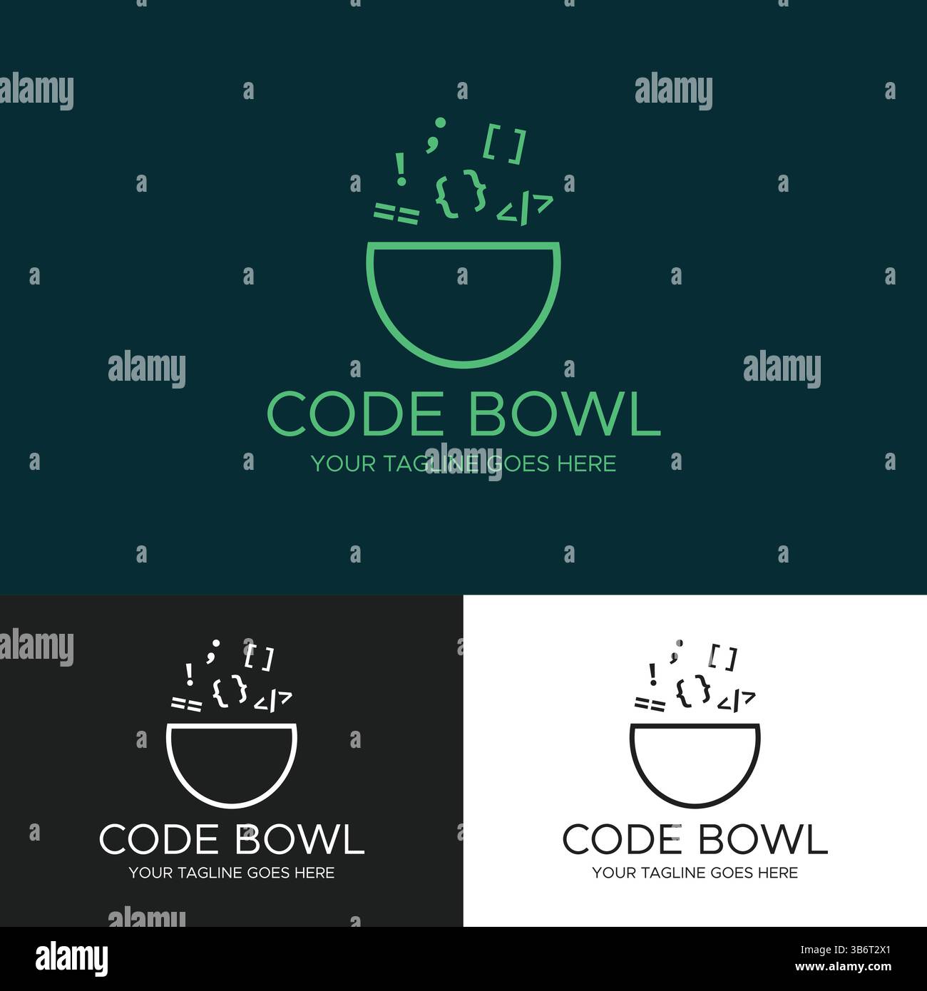 Code Bowl Logo Stock Vector Image & Art - Alamy