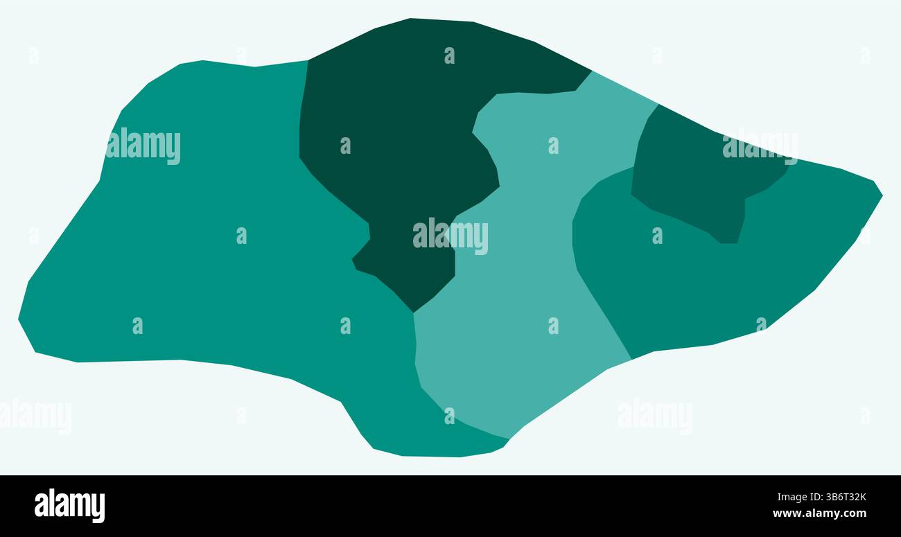 Map of Singapore with regions. Just a simple country border map with ...