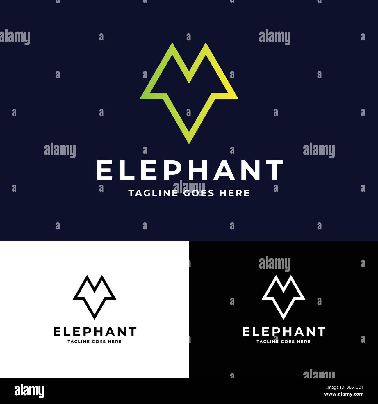 Elephant Minimal Logo Stock Vector Image & Art - Alamy