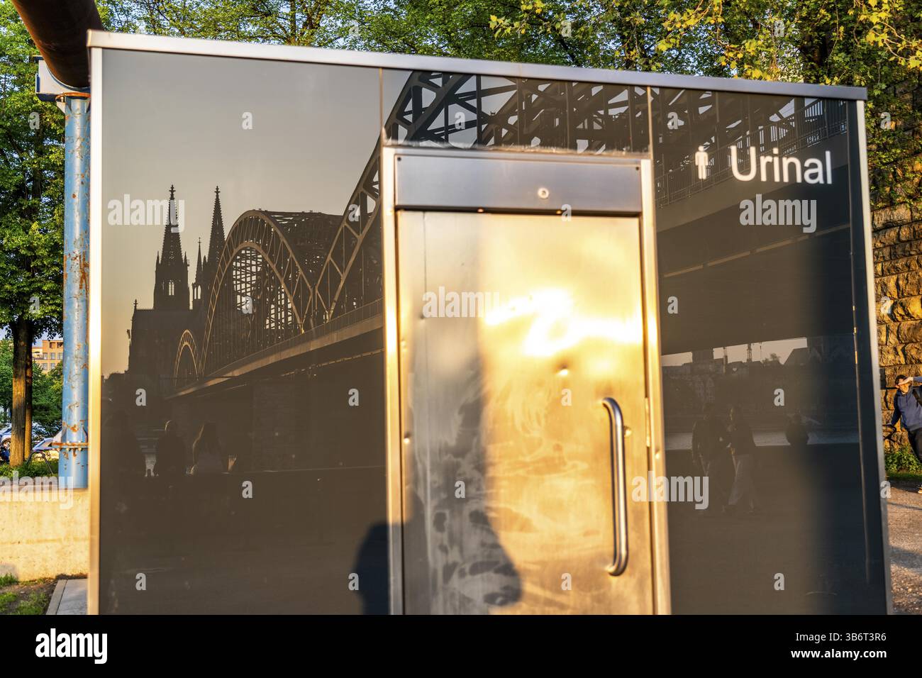 City WC, urinal, public toilets for woman and men, on the banks of the ...