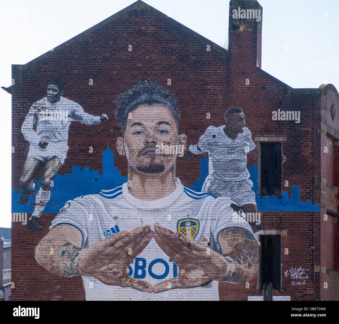 Leeds United Players Mural Stock Photo - Alamy