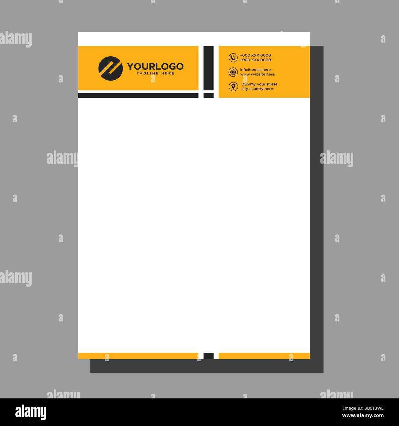 Simple and clean letterhead template Stock Vector Image & Art - Alamy