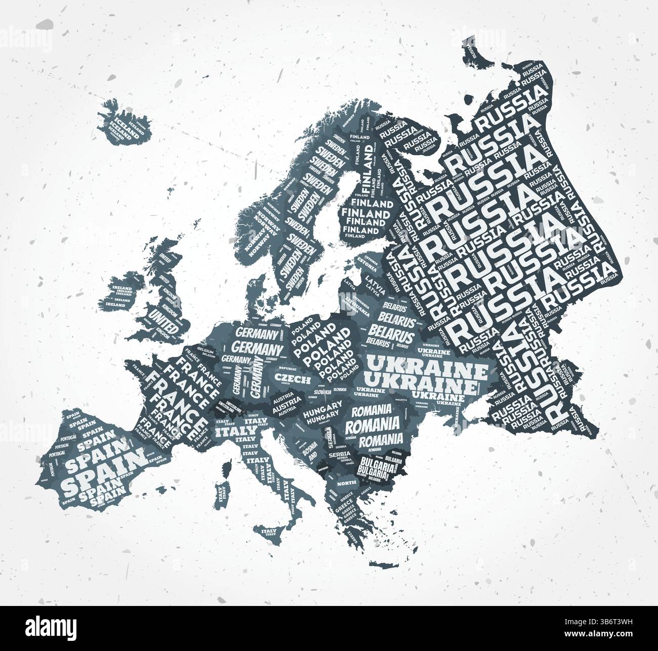 Map of european countries with names hi-res stock photography and ...