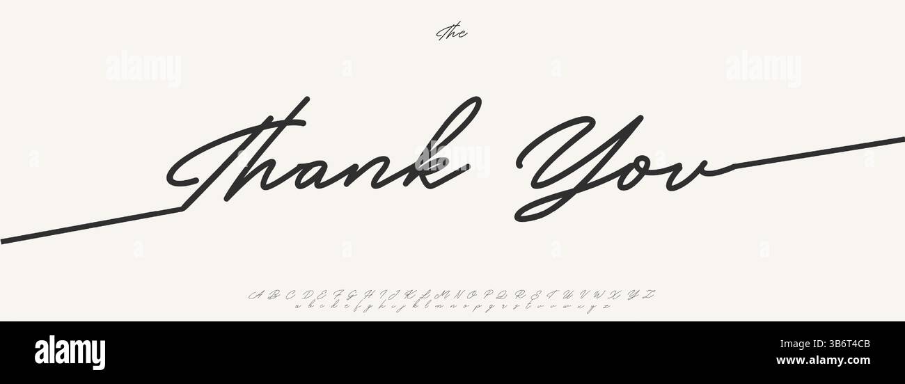 Script signature alphabet, elegant flowing letters, stylish cursive font for graceful branding ...