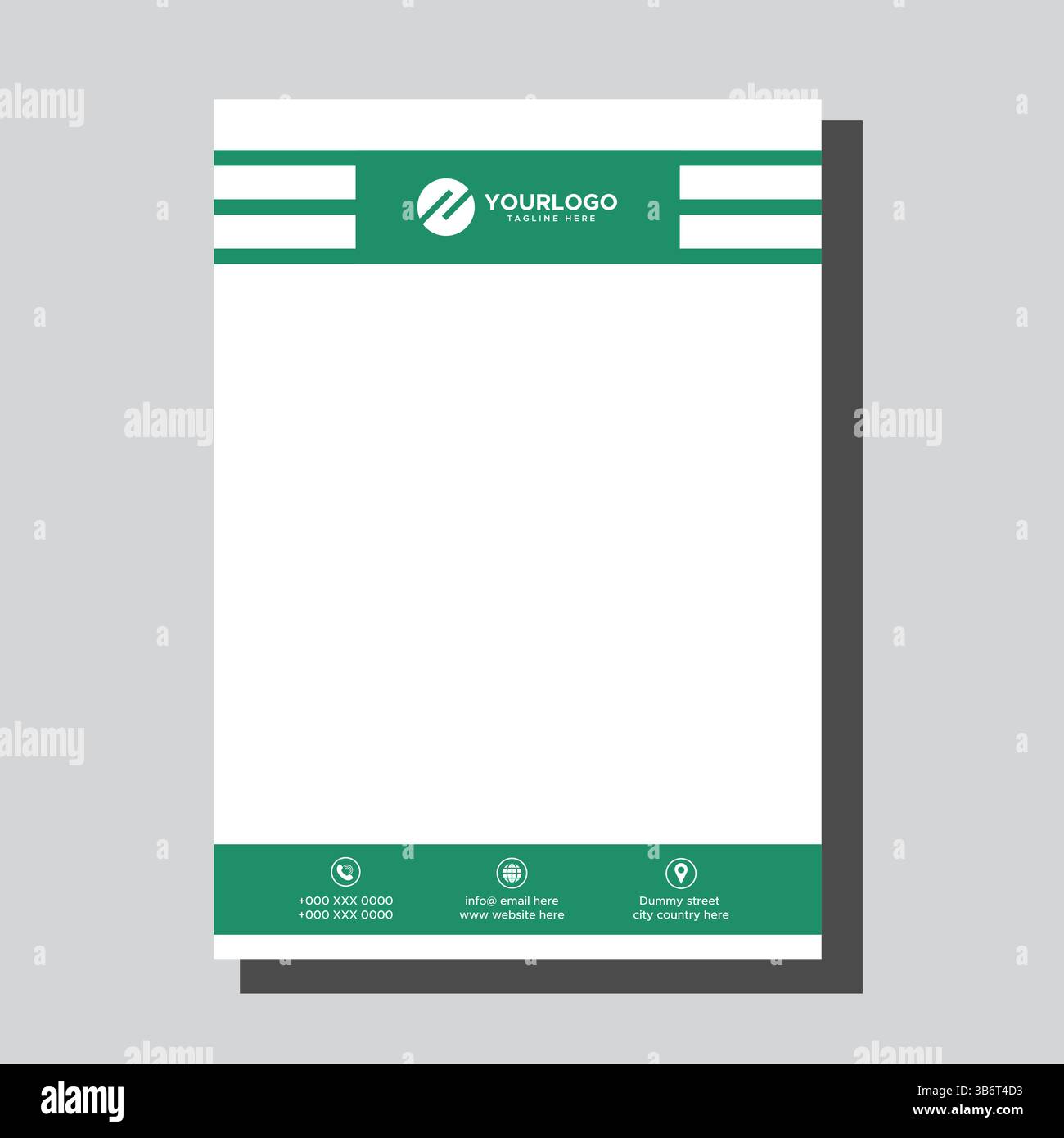 Simple and clean letterhead template Stock Vector Image & Art - Alamy