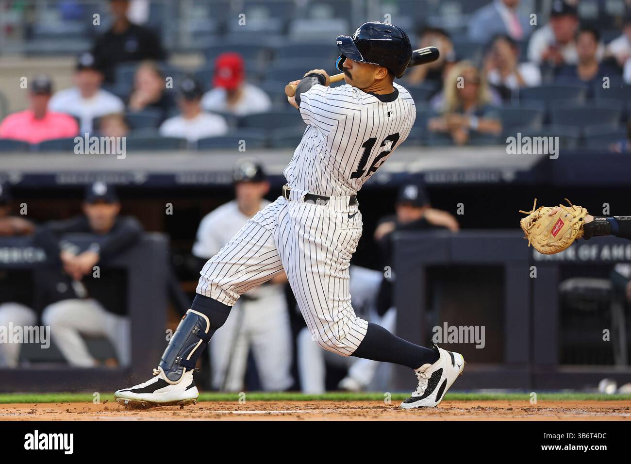 BRONX, NY - MAY 02: Trent Grisham #12 of the New York Yankees at bat ...