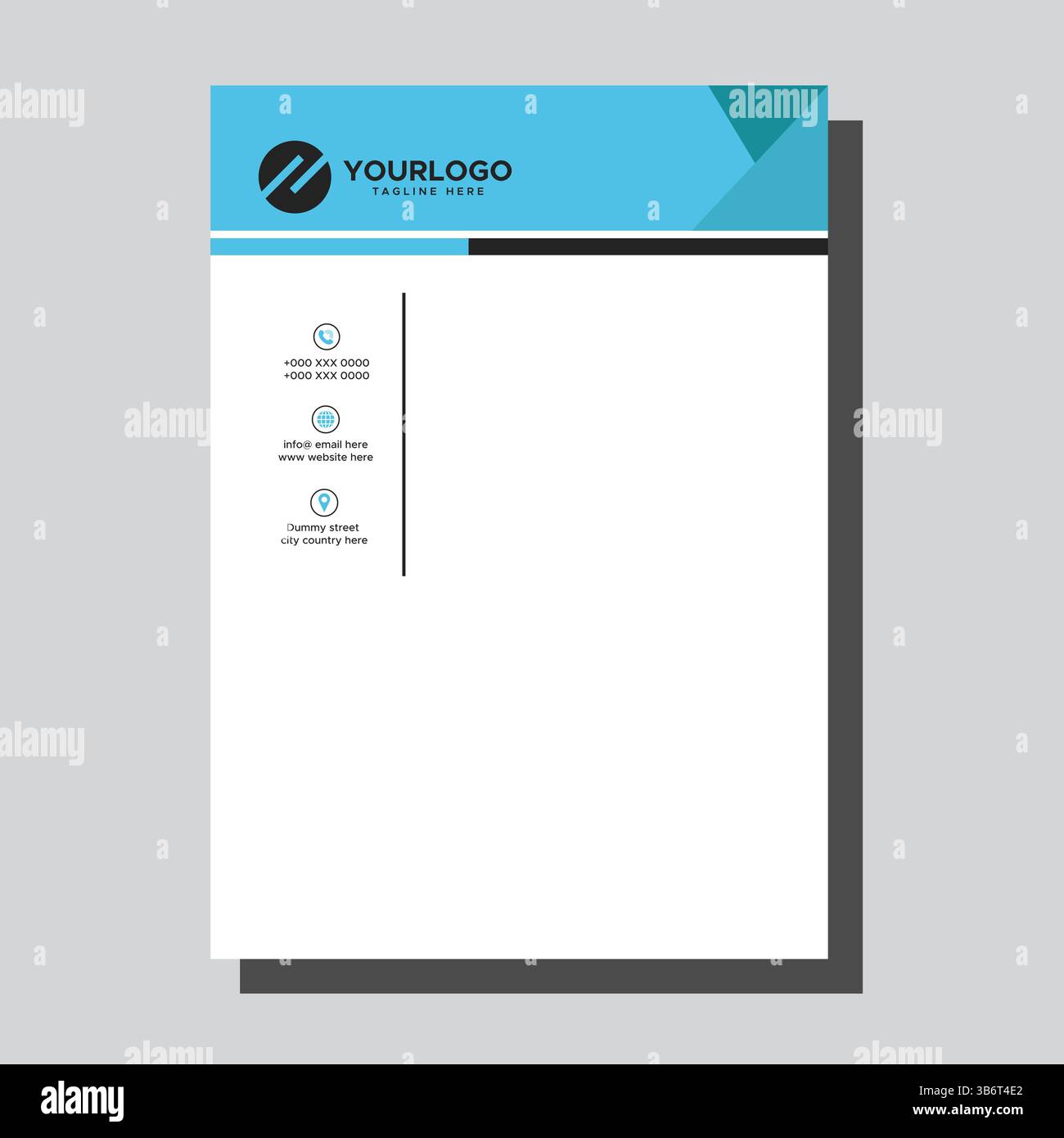 Simple and clean letterhead template Stock Vector Image & Art - Alamy