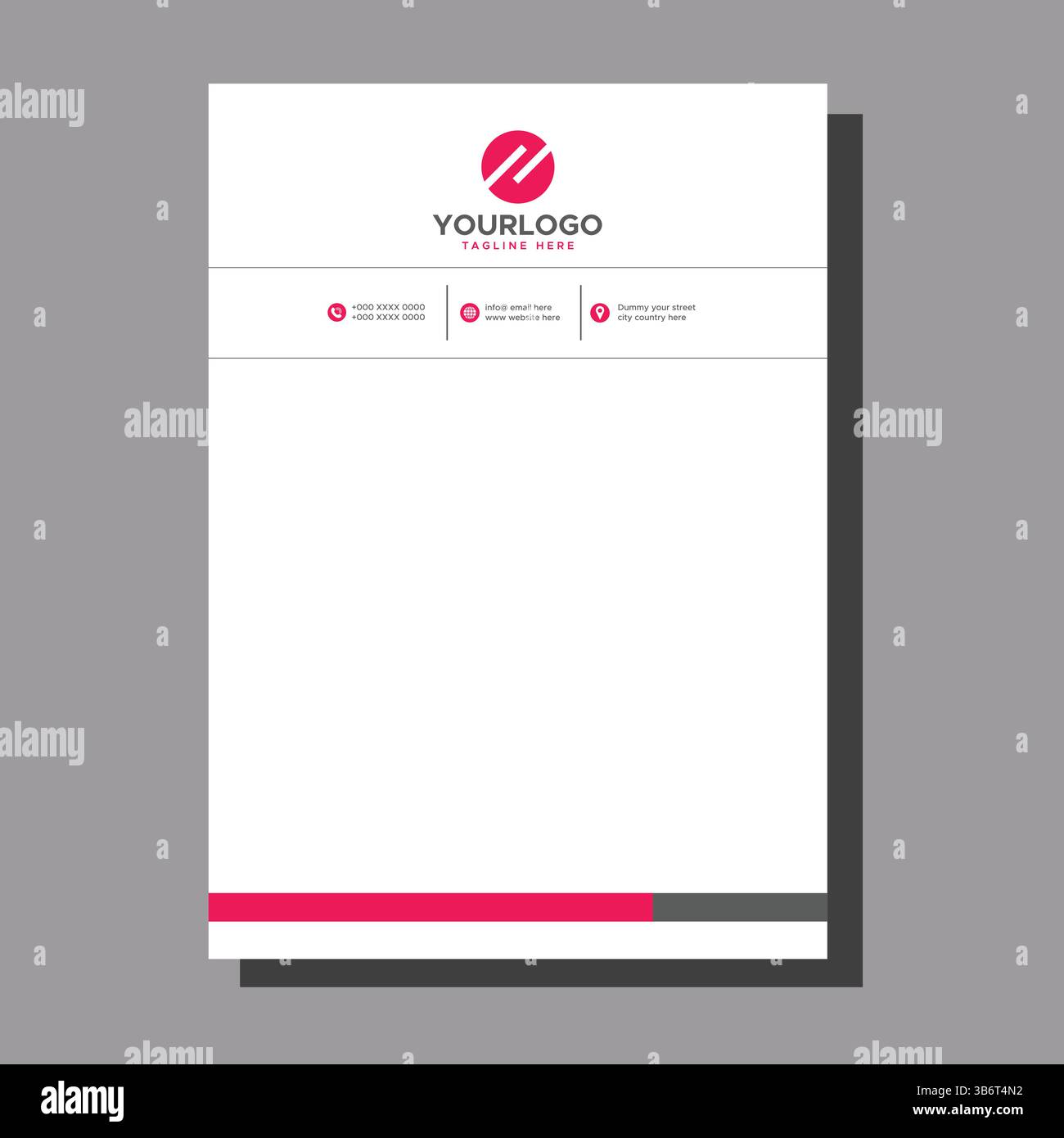 Simple and clean letterhead template Stock Vector Image & Art - Alamy