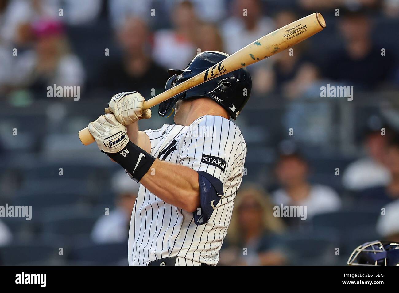 BRONX, NY - MAY 02: Paul Goldschmidt #48 of the New York Yankees at bat ...