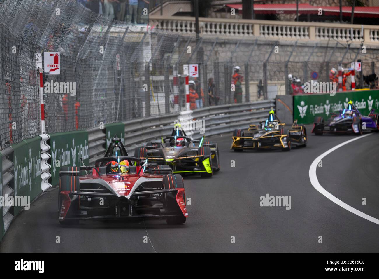 Edoardo Mortara of Mahindra Formula E team ahead the pack during 2025 ...