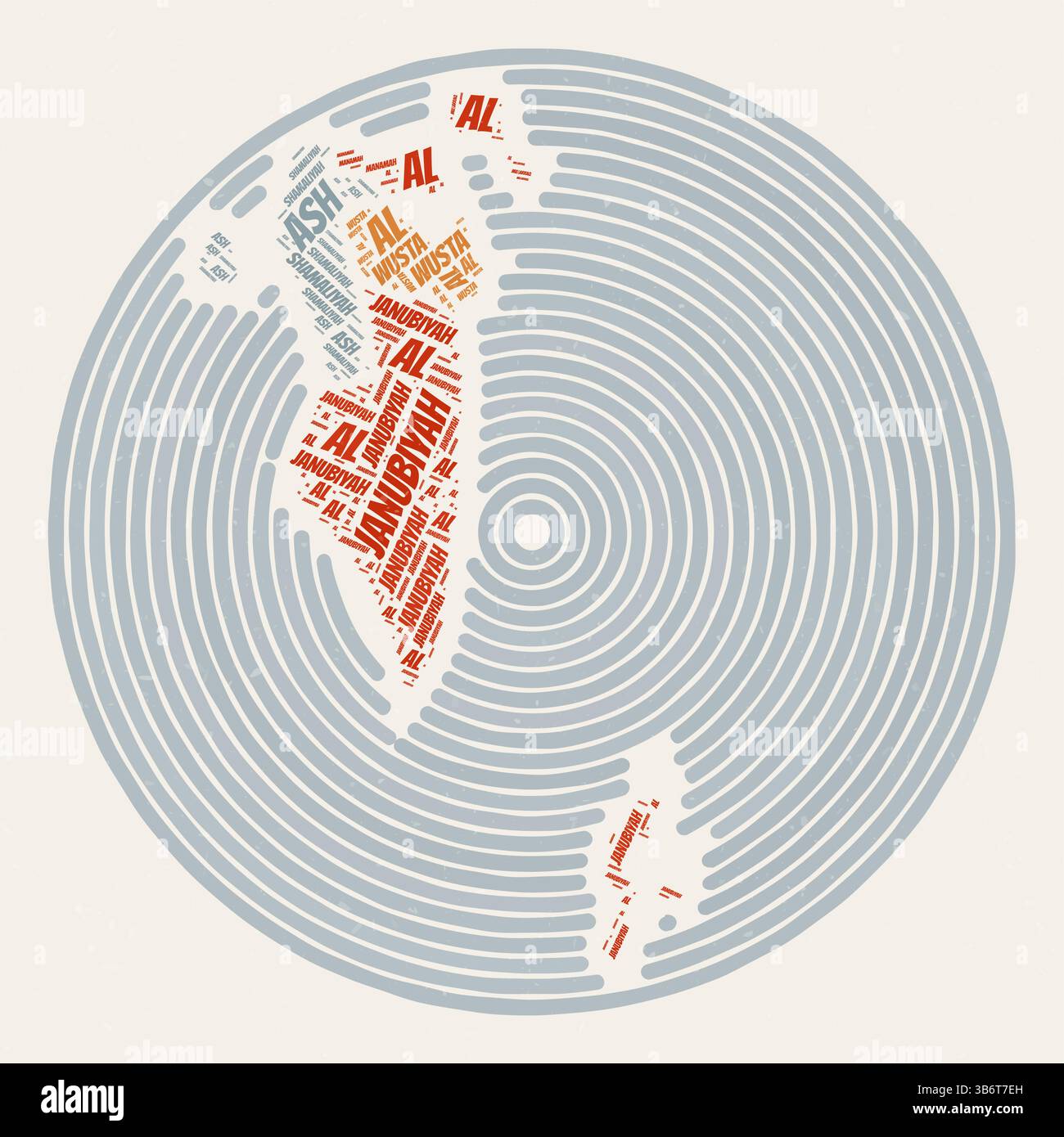 Bahrain vector outline map hi-res stock photography and images - Alamy
