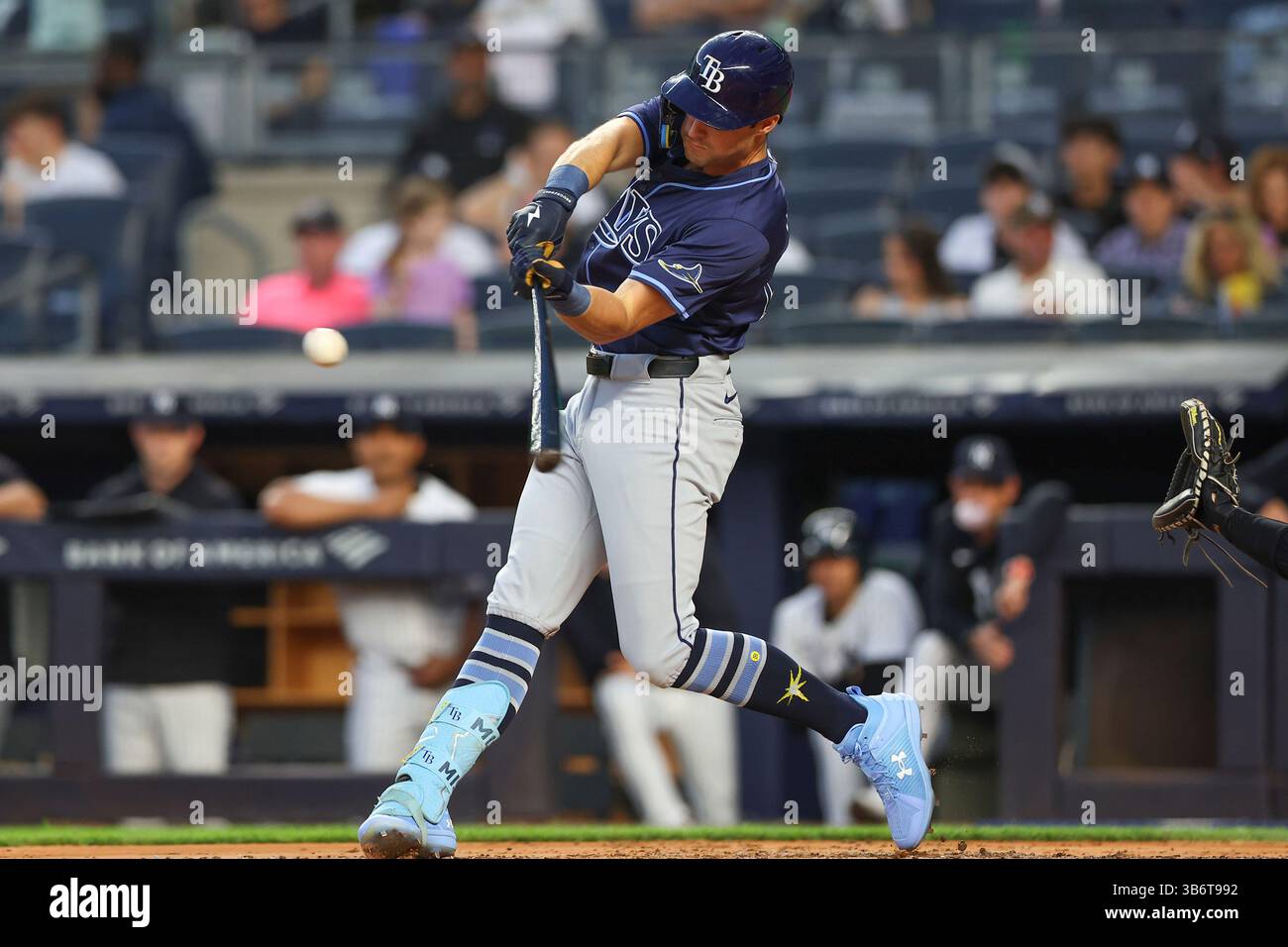 BRONX, NY - MAY 02: Kameron Misner #26 of the Tampa Bay Rays at bat ...