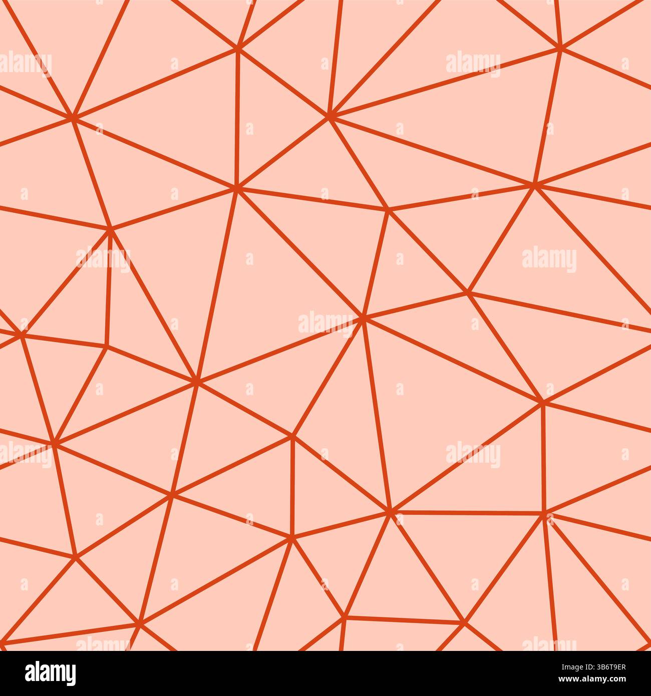 Abstract template background. Deep Orange color. Medium triangles size. Light lines weight ...