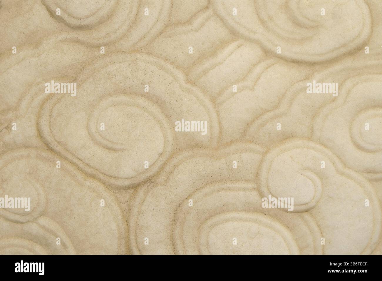 Cloud pattern carved into marble at a historic Chinese temple Stock ...