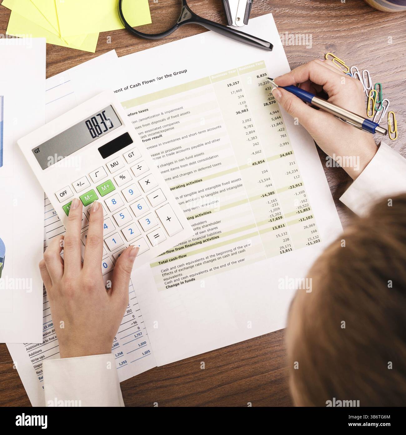 Female accountant calculating expenses hi-res stock photography and ...