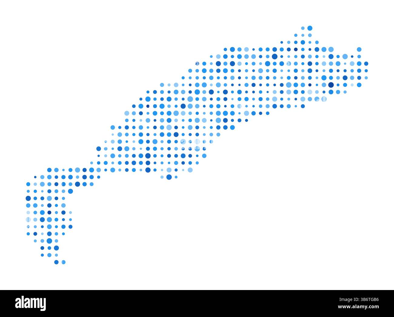 Kos Dot Map. Island Digital Style Shape. Kos vector image. Island shape ...