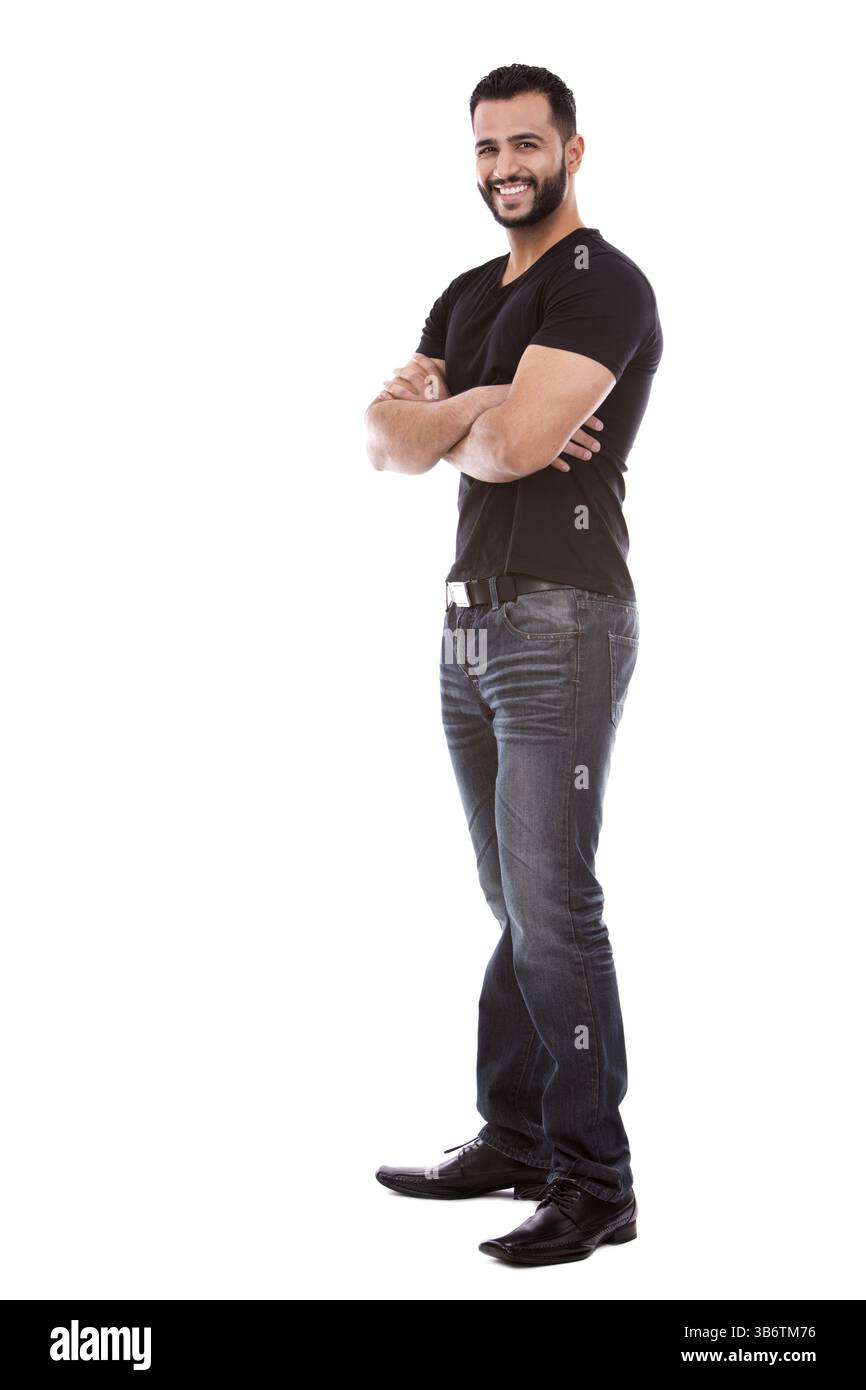 East asian handsome man wearing black tshirt and jeans, Toronto, Canada ...