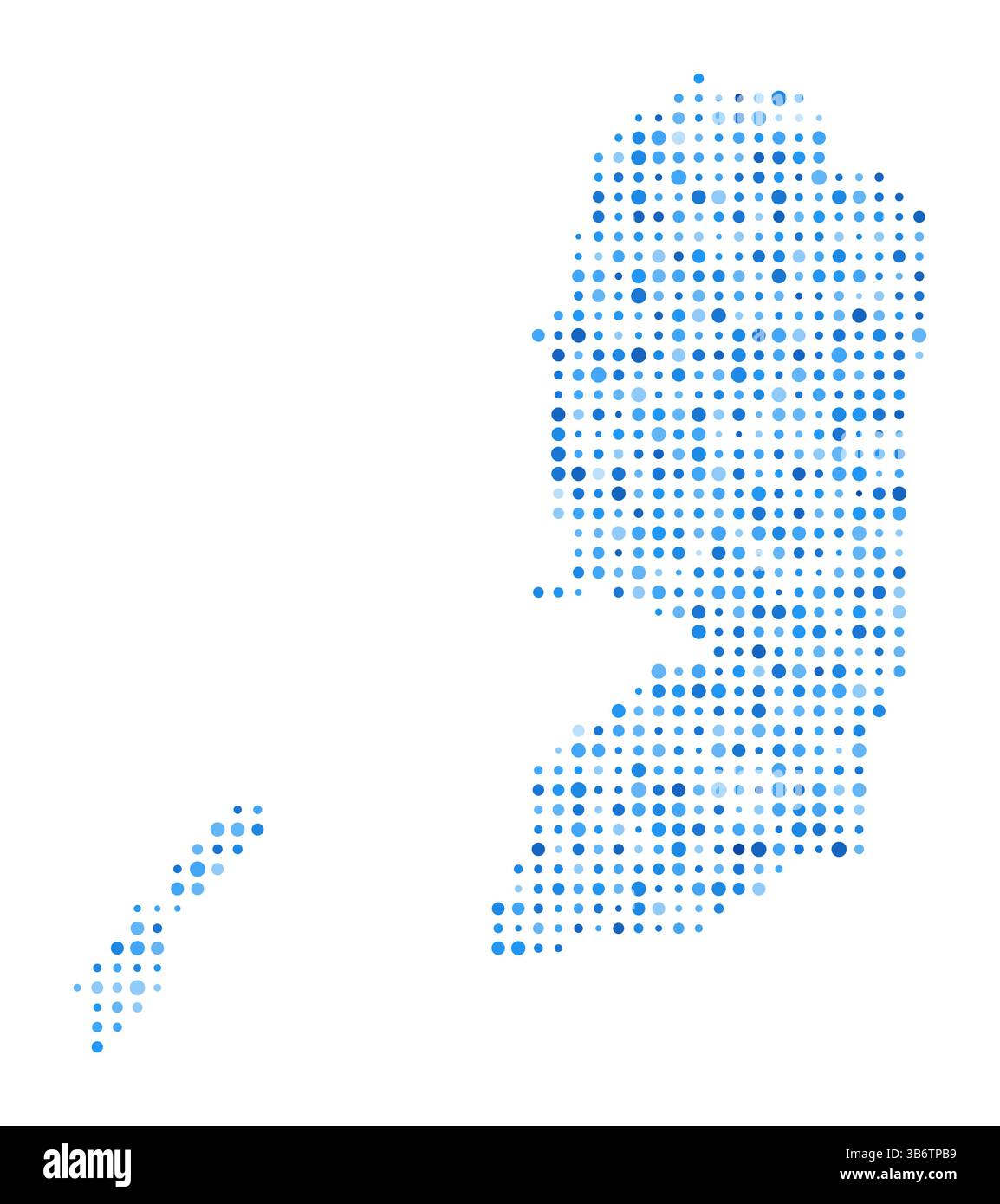 Palestine Dot Map. Country Digital Style Shape. Palestine vector image ...