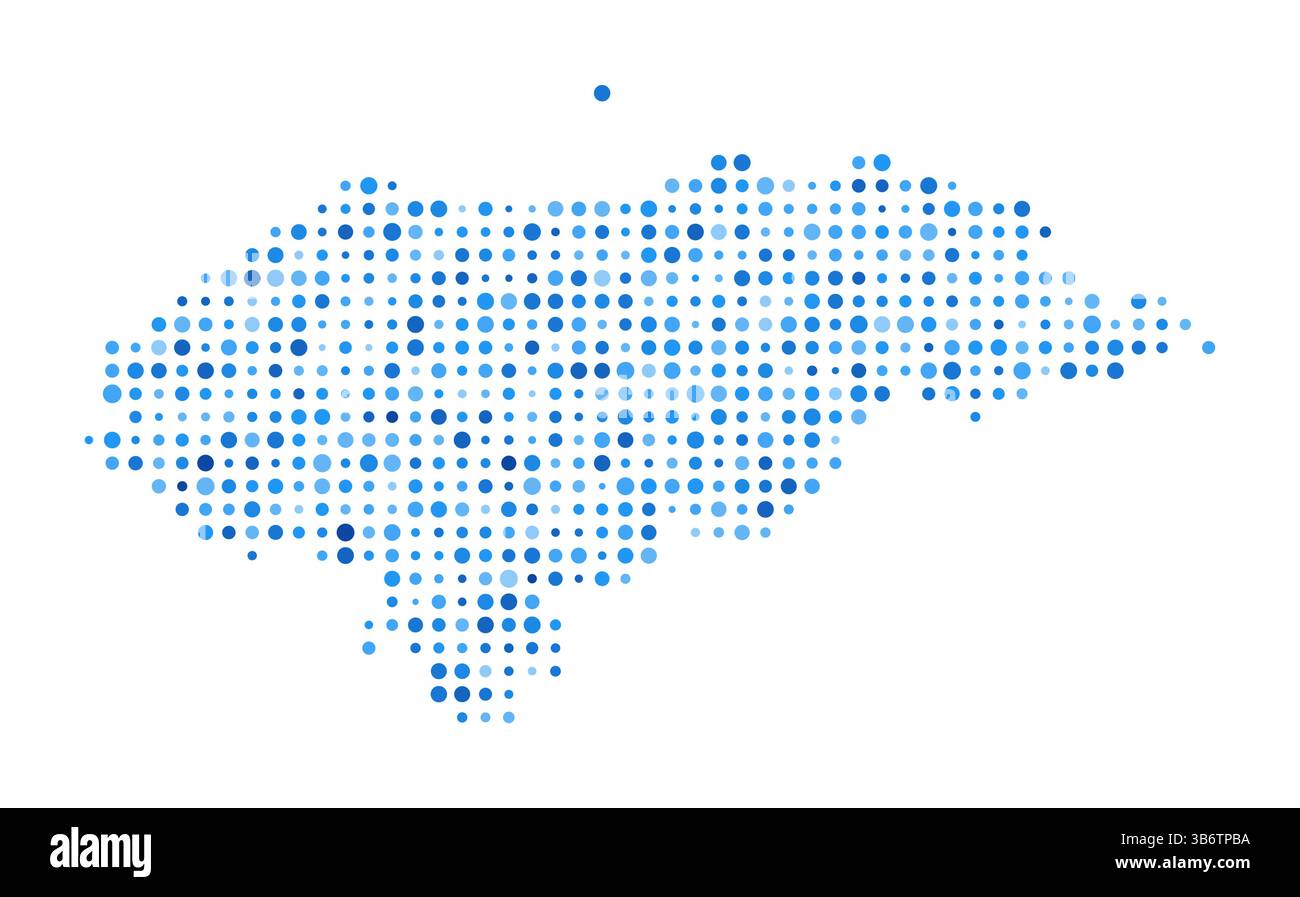 Honduras Dot Map. Country Digital Style Shape. Honduras vector image ...