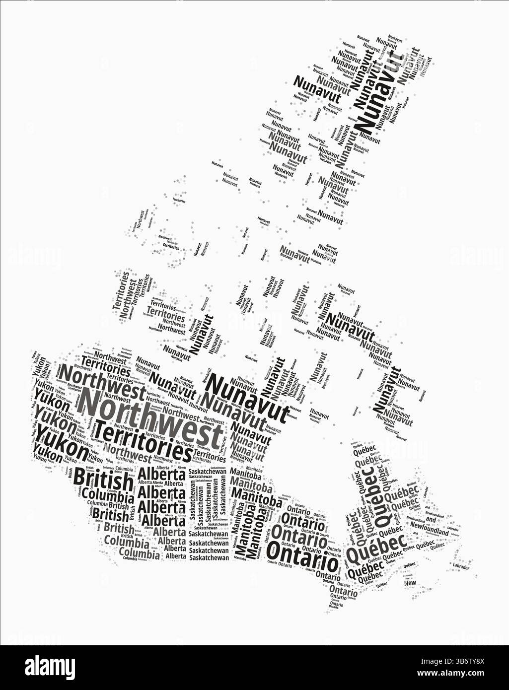 Canada text style provinces. Country region names word clouds in ...