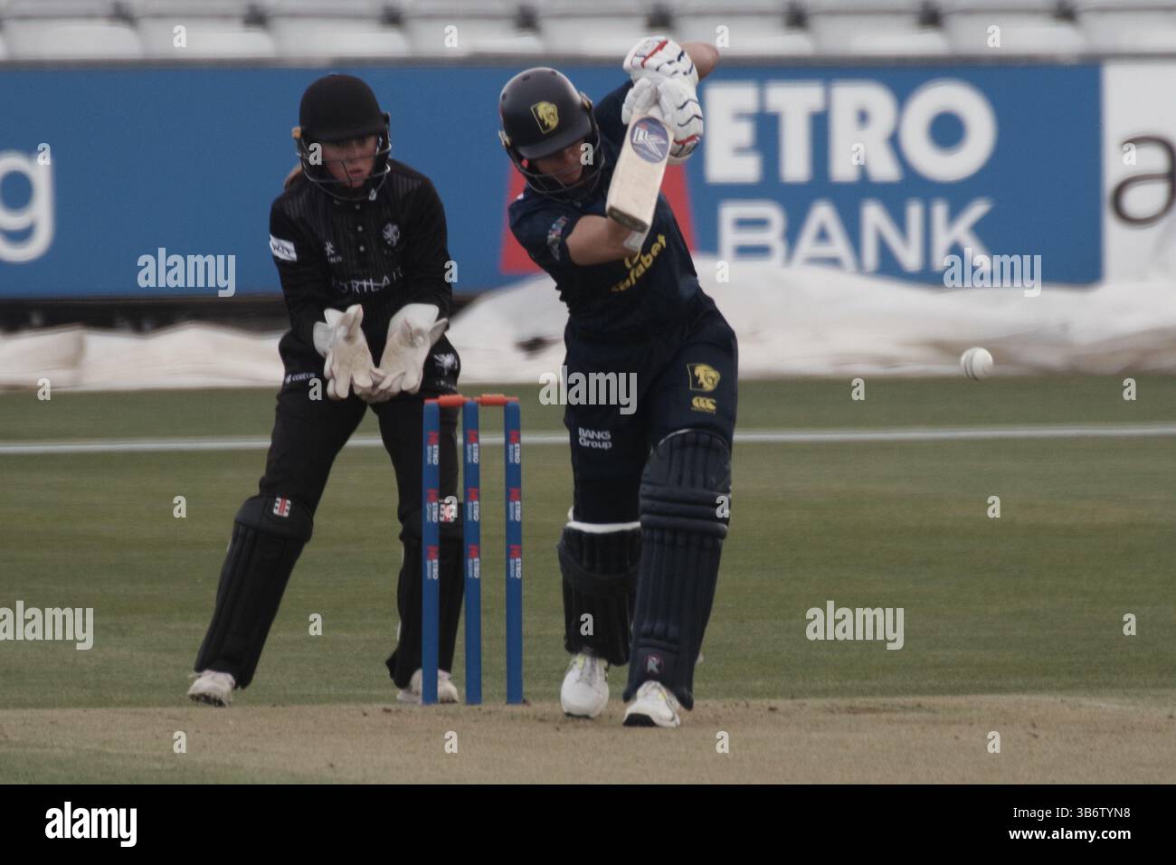 Chester le Street, England, 4 May 2025. Leah Dobson batting for Durham ...