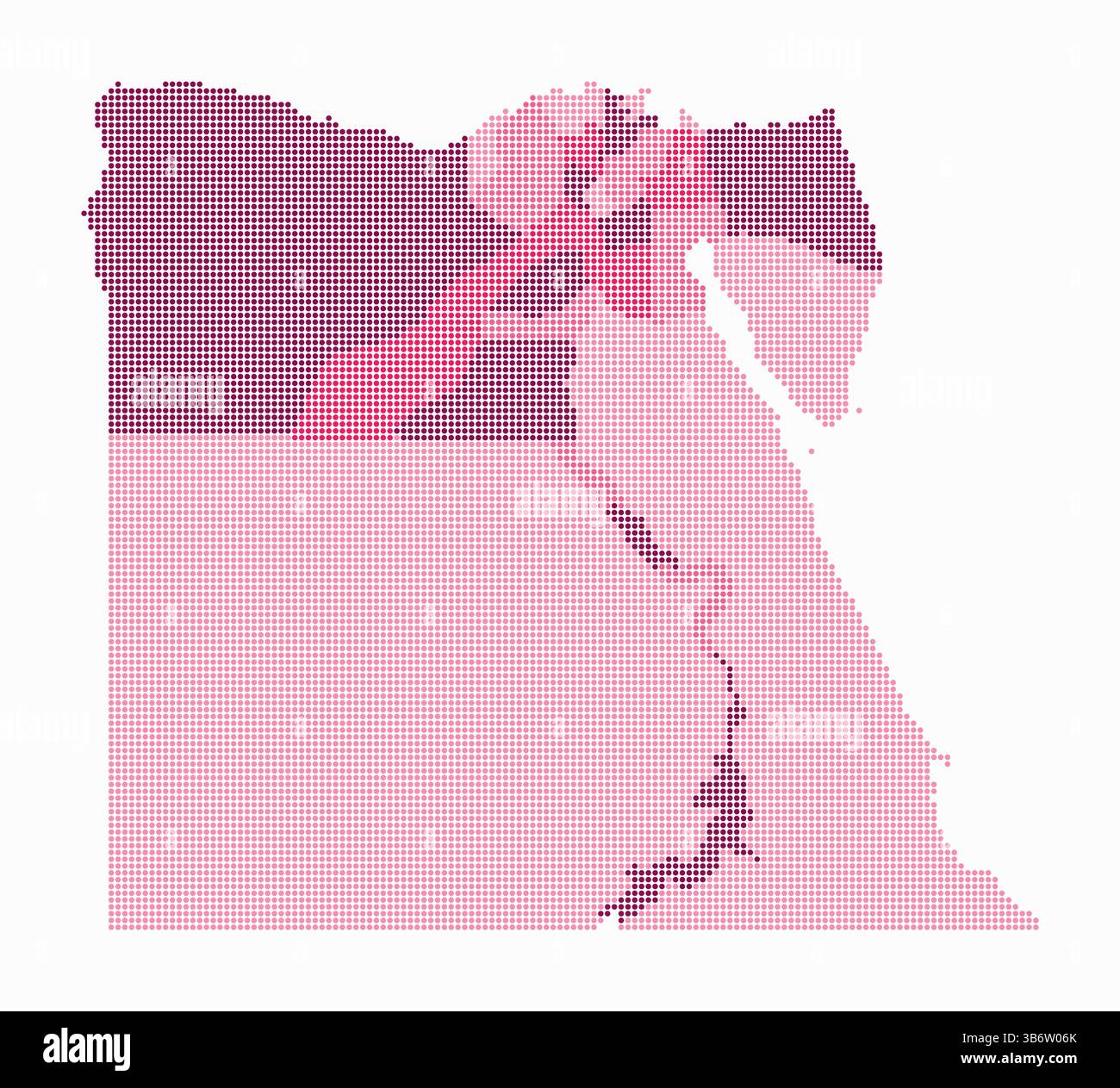 Egypt dotted map. Digital style map of the country on white background ...
