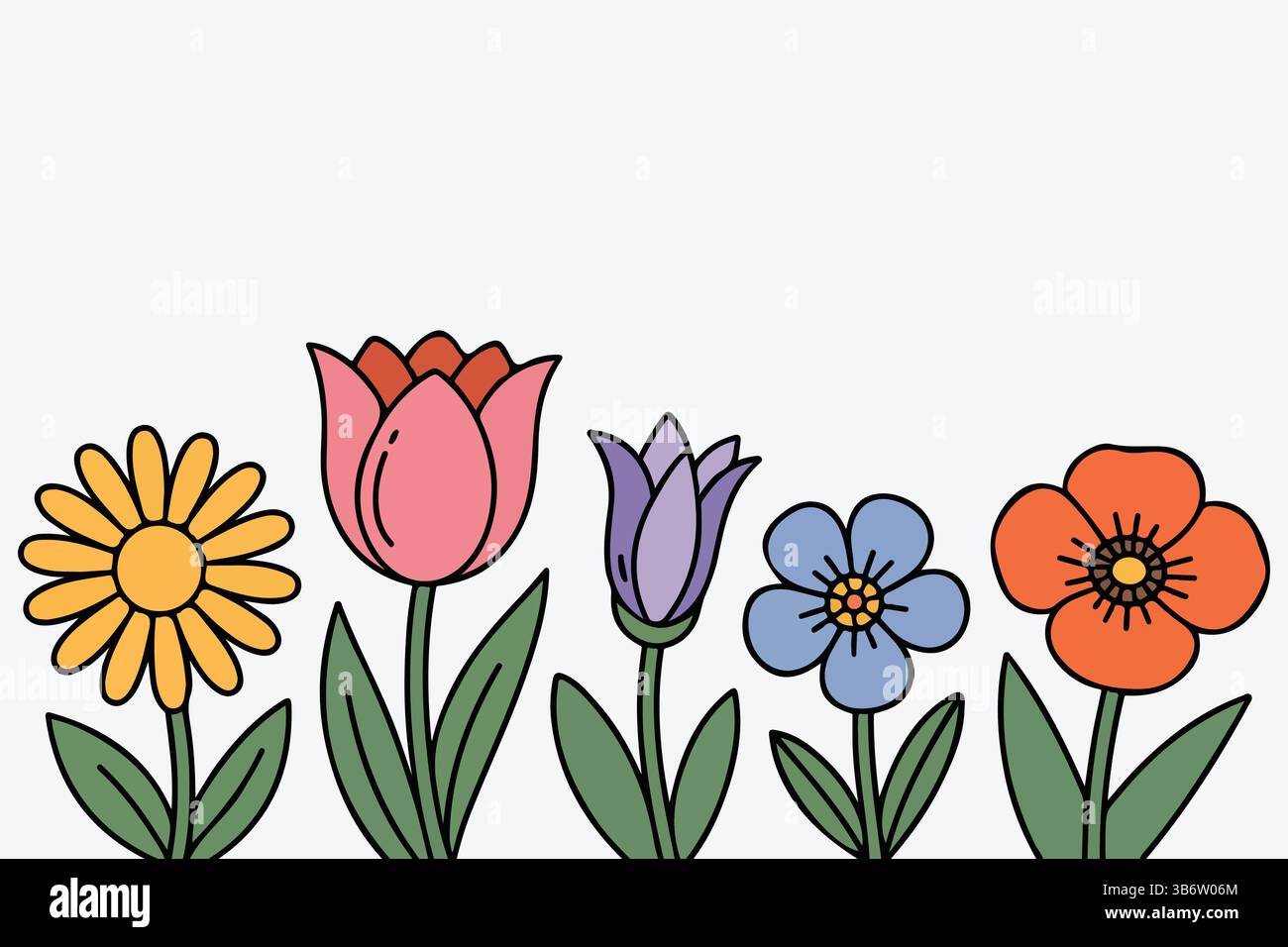 Vibrant green blooms Stock Vector Images - Alamy