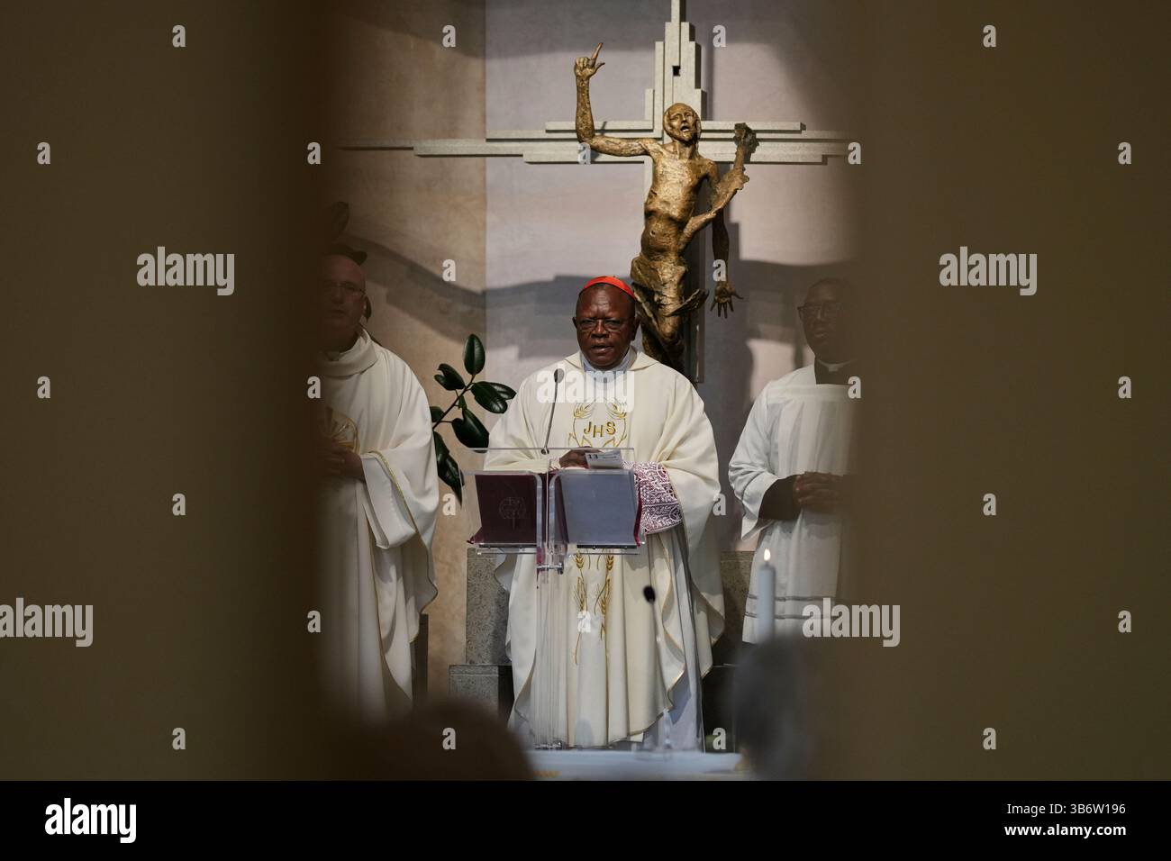 Cardinal Fridolin Ambongo Besungu celebrates Mass at his titular church ...