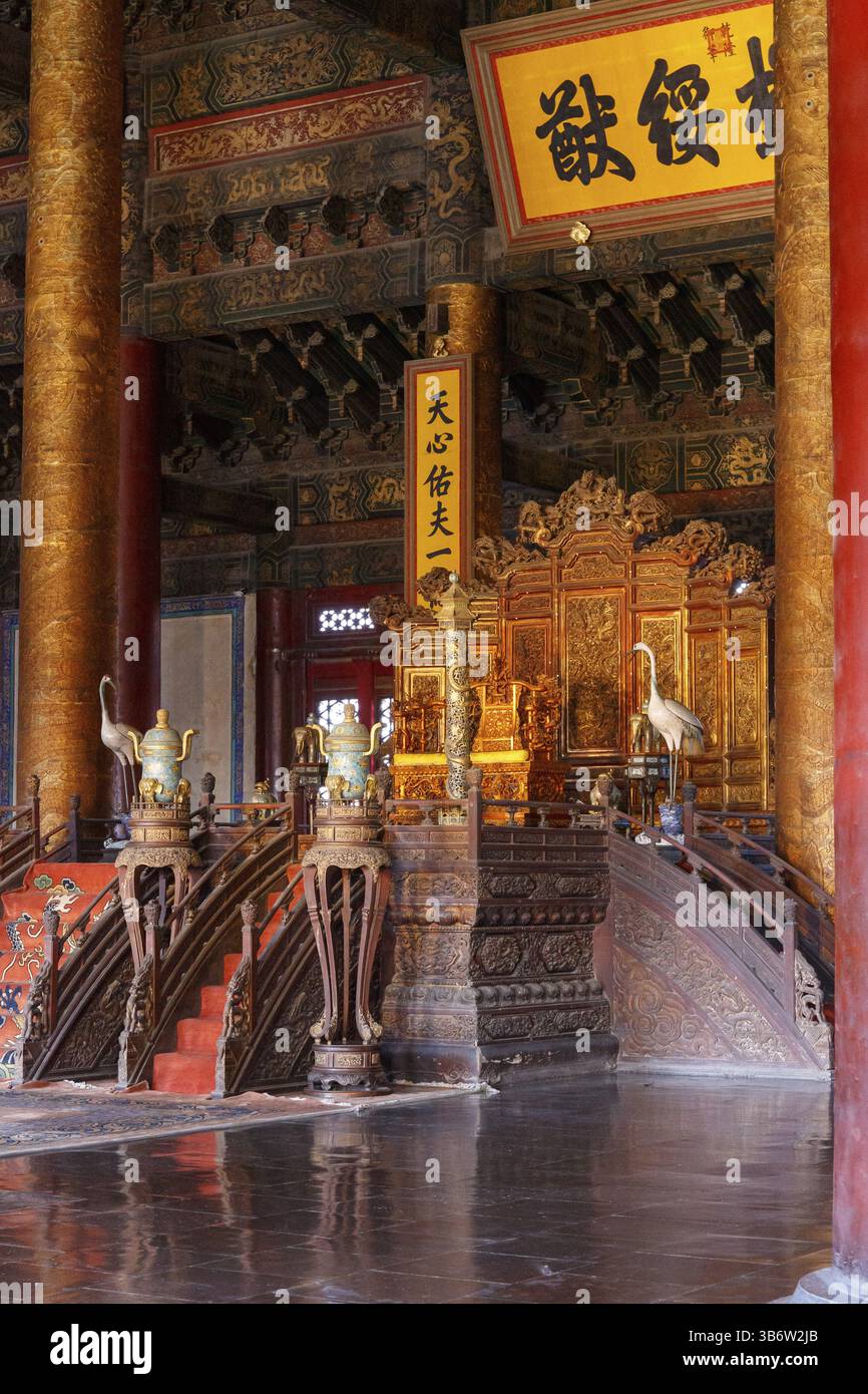 Throne at the Forbidden City in Beijing, China in March 2018, Beijing ...