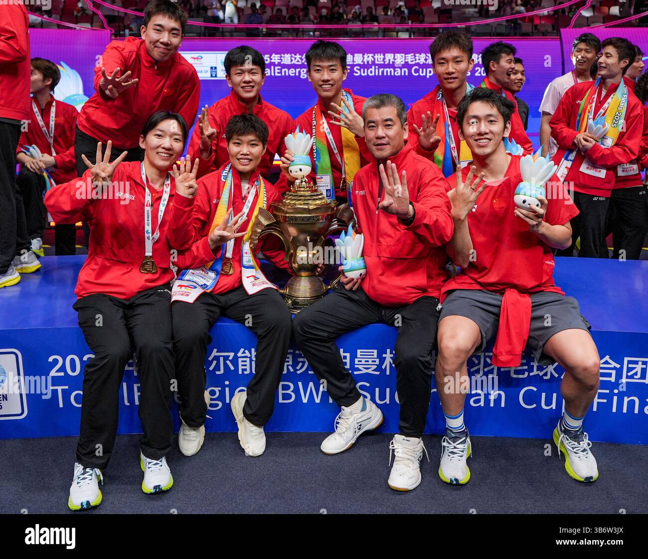 Xiamen, China's Fujian Province. 4th May, 2025. First place winner team ...