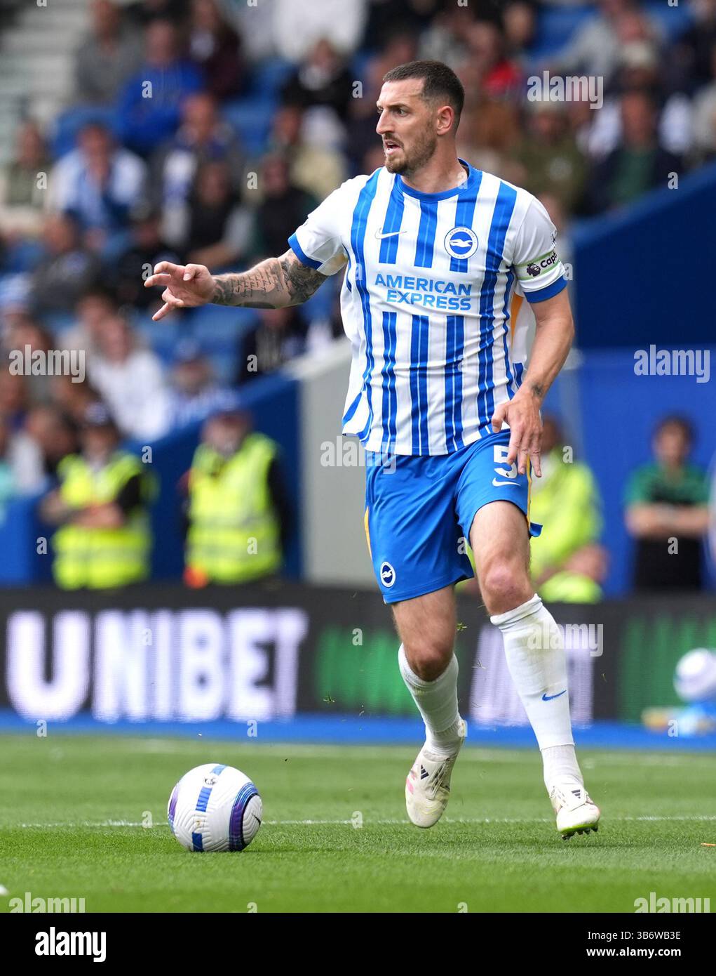 Brighton and Hove Albion's Lewis Dunk in action during the Premier ...